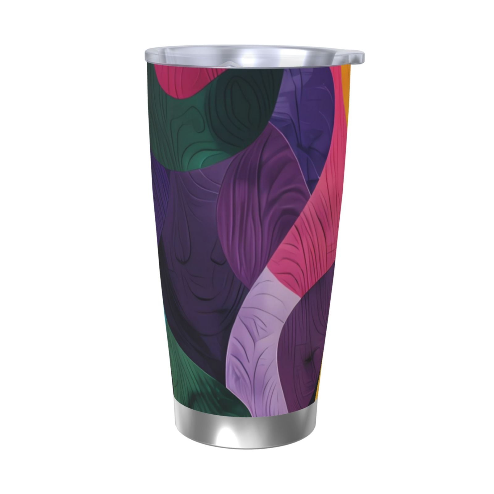 Gaeub Vibrant Abstract Flow Print 20-Ounce Stainless Steel Car Cup ...
