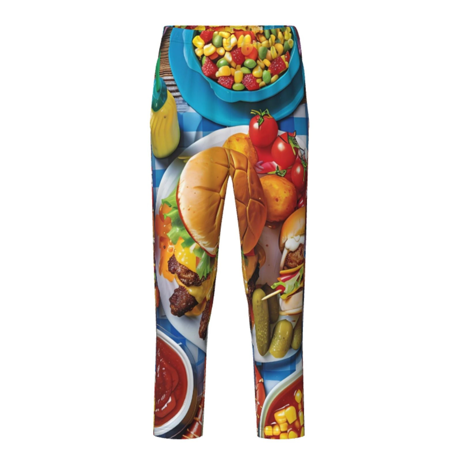 Gaeub Vibrant Picnic Food Spread Print Boys Girls Pajama Pants,Pajama ...