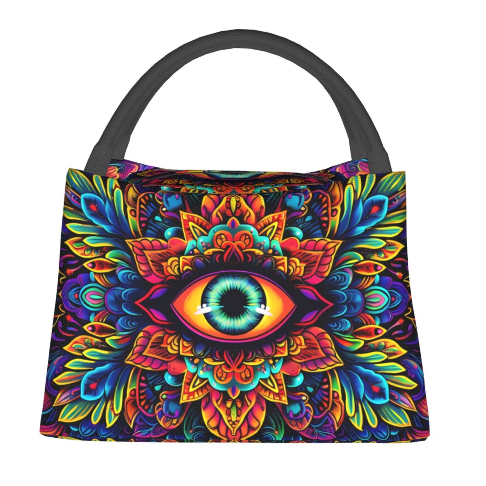 Gaeub Vibrant Psychedelic Eye Collapsible Cooler Bag Insulated ...