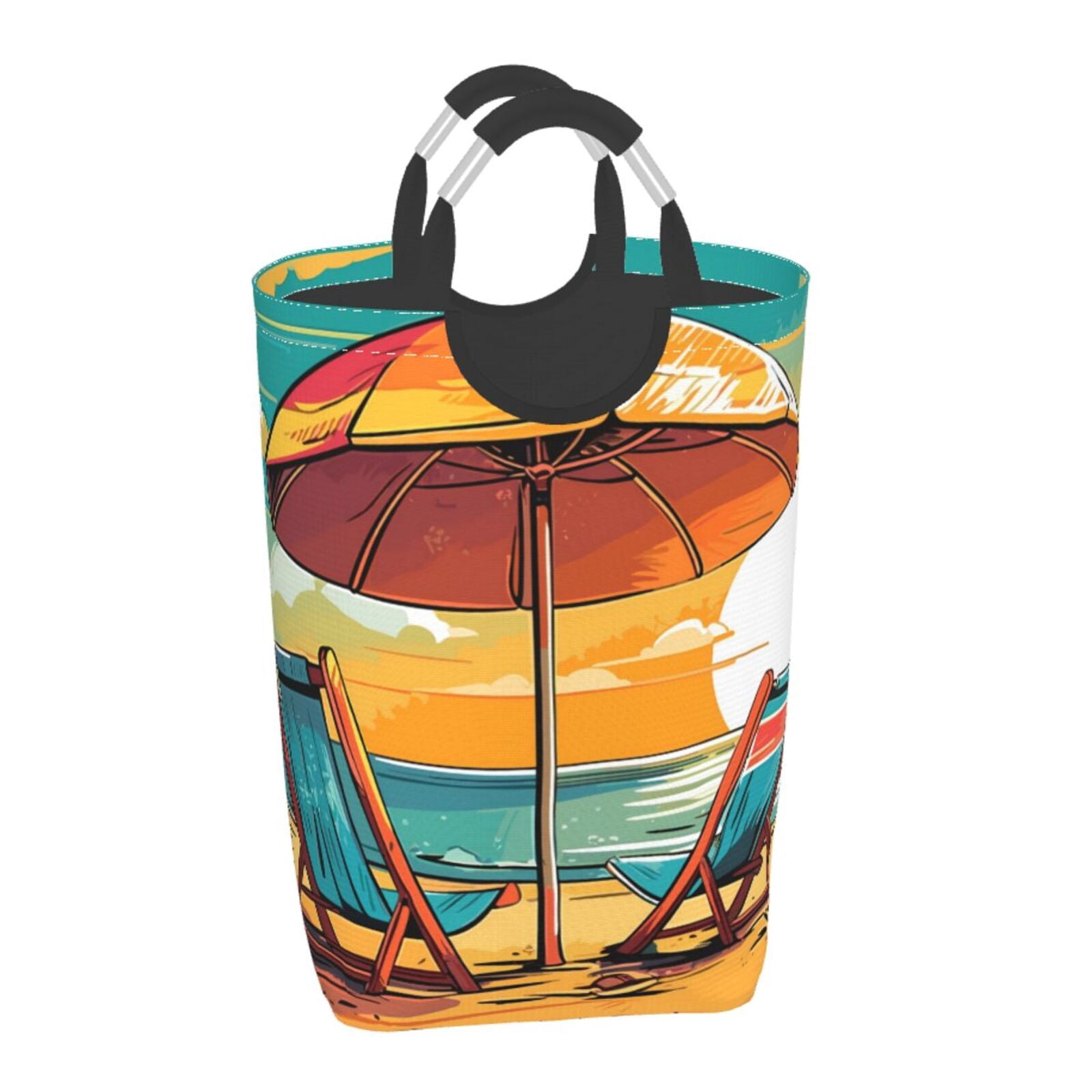 Gaeub Vintage Beach Sunset Print 50L Large Laundry Hampers with Handles ...