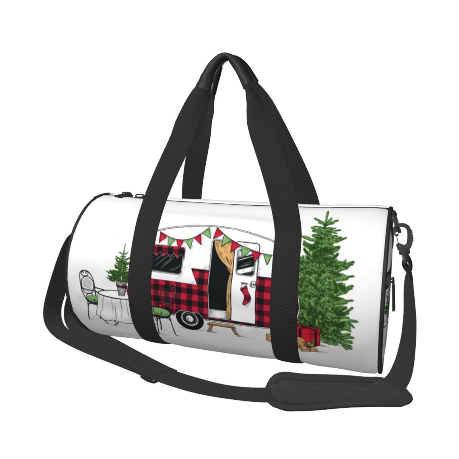 Gaeub Vintage Buffalo Plaid Christmas Camper Lightweight Travel ...