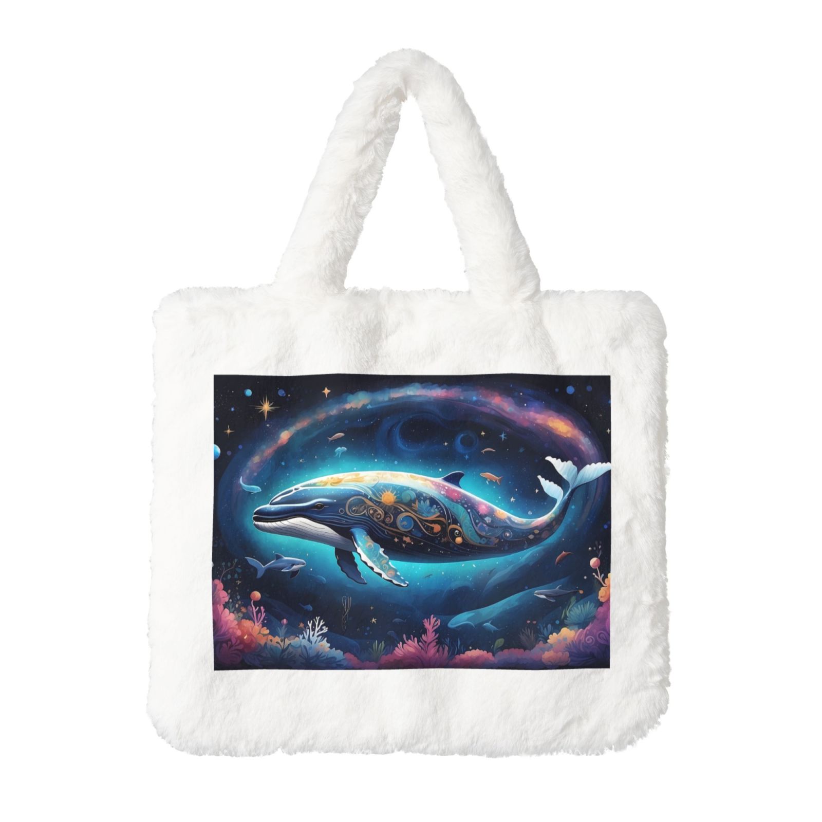 Gaeub Vintage Colorful Patterned Dolphin Printed Plush Underarm Bag ...