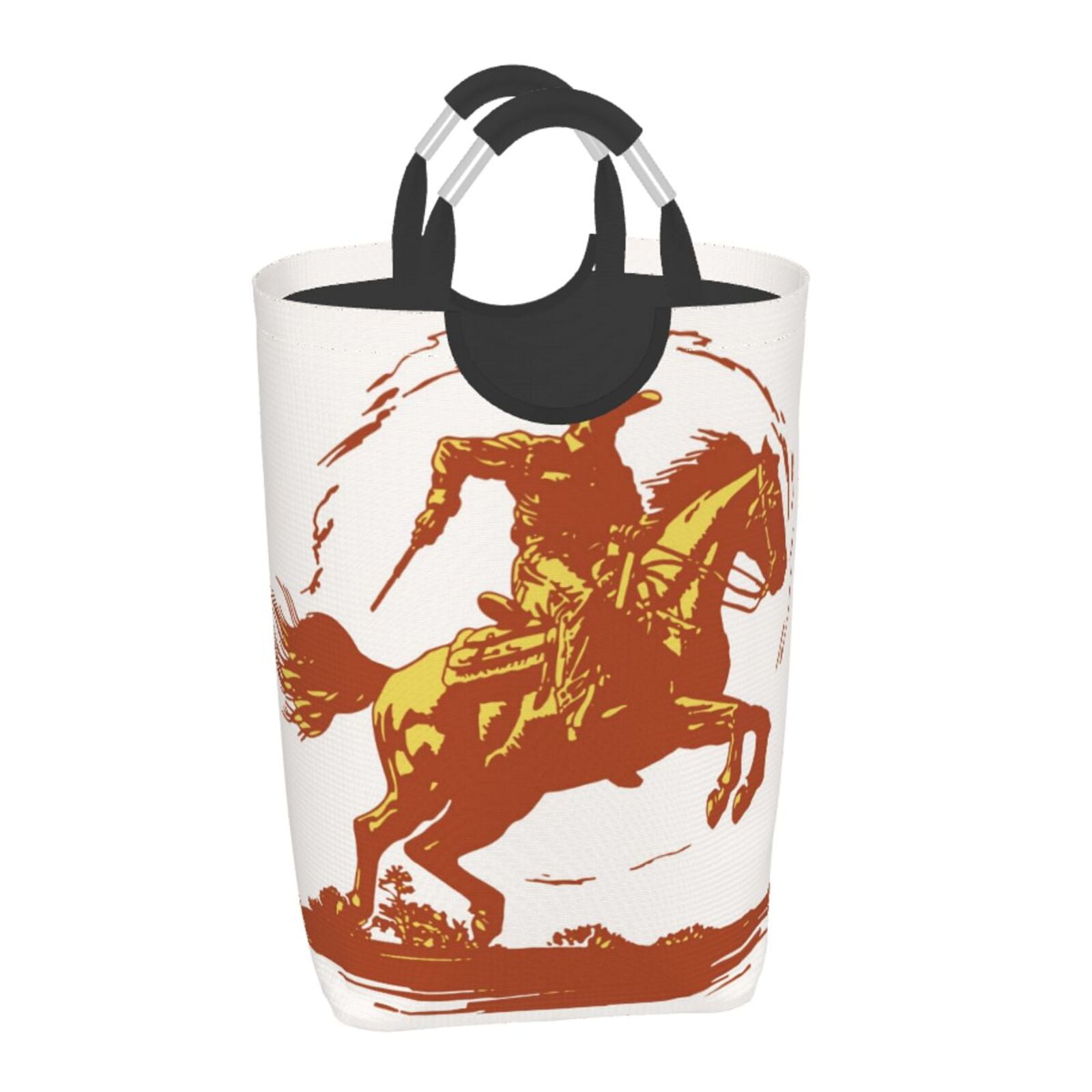 Gaeub Vintage Cowboy On A Bronco Horse Print 50L Large Laundry Hampers ...