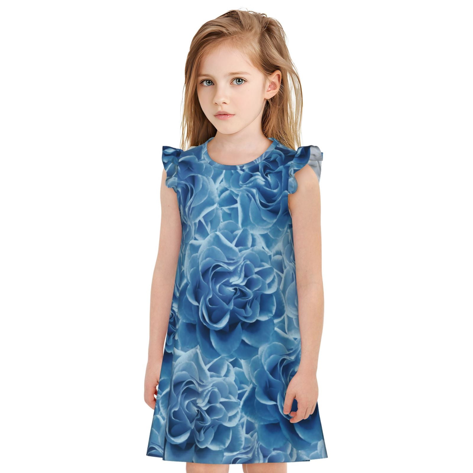 Gaeub Vintage Floral Girls Pajamas Dress, Comfortable Nightwear ...