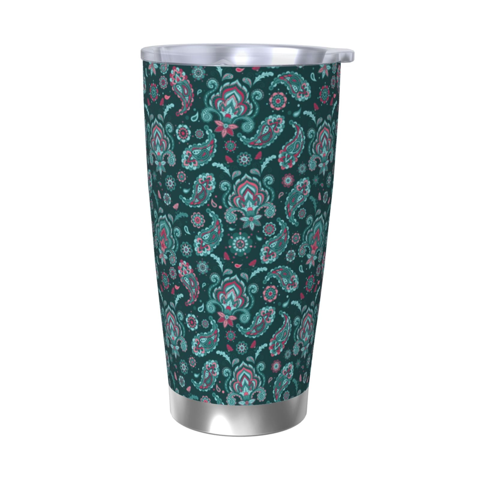 Gaeub Vintage Floral Print 20-Ounce Stainless Steel Car Cup,Tumblers ...