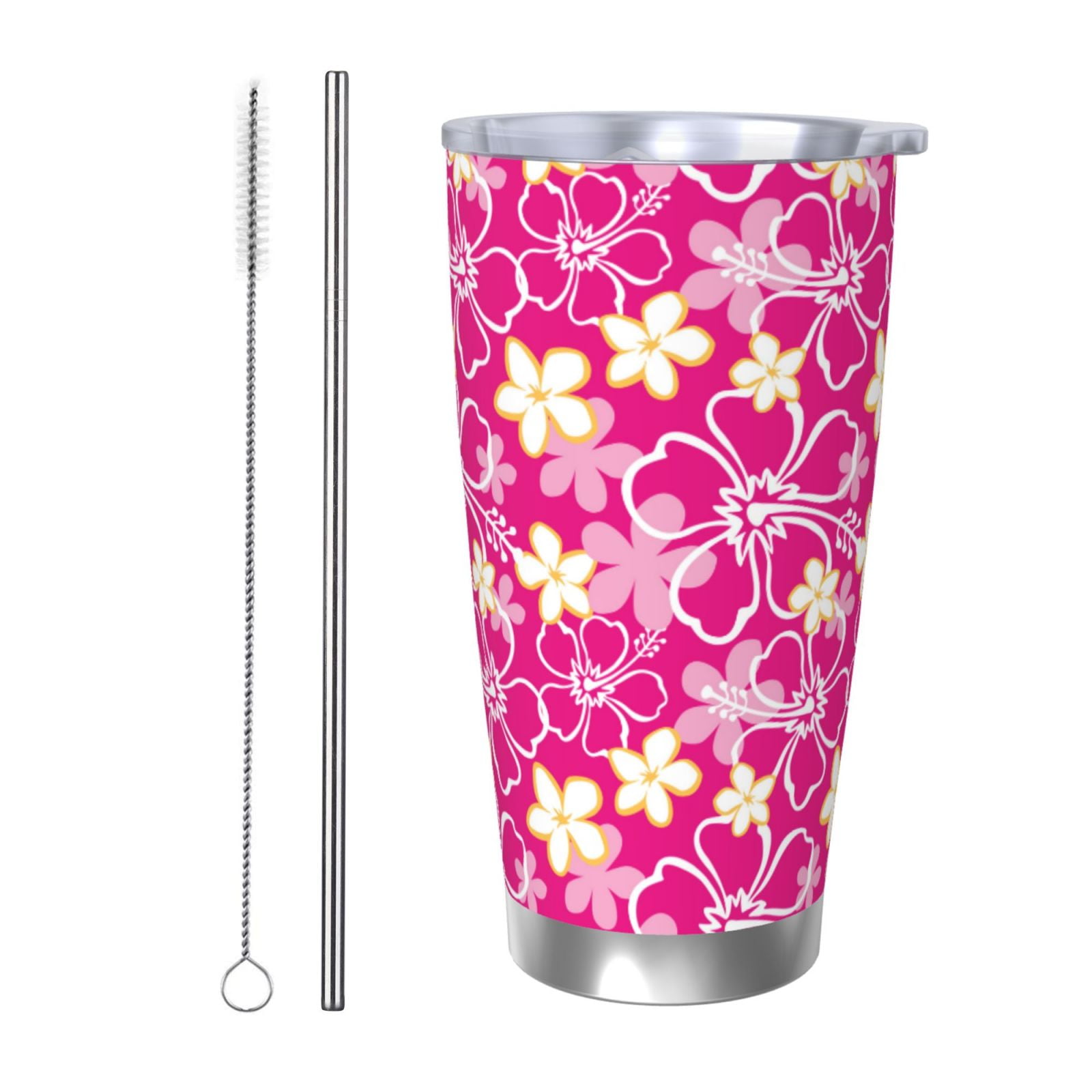 Gaeub Vintage Flowers Print 20-Ounce Stainless Steel Car Cup,Tumblers ...
