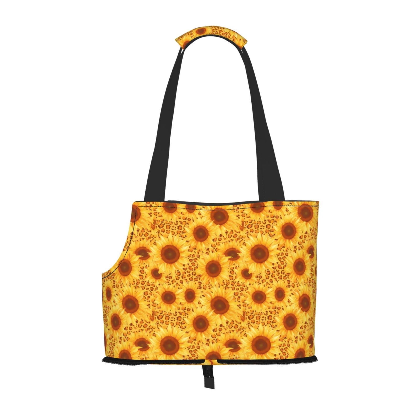 Gaeub Vintage Leopard Print Sunflower Print Purse Carrier with Safety ...