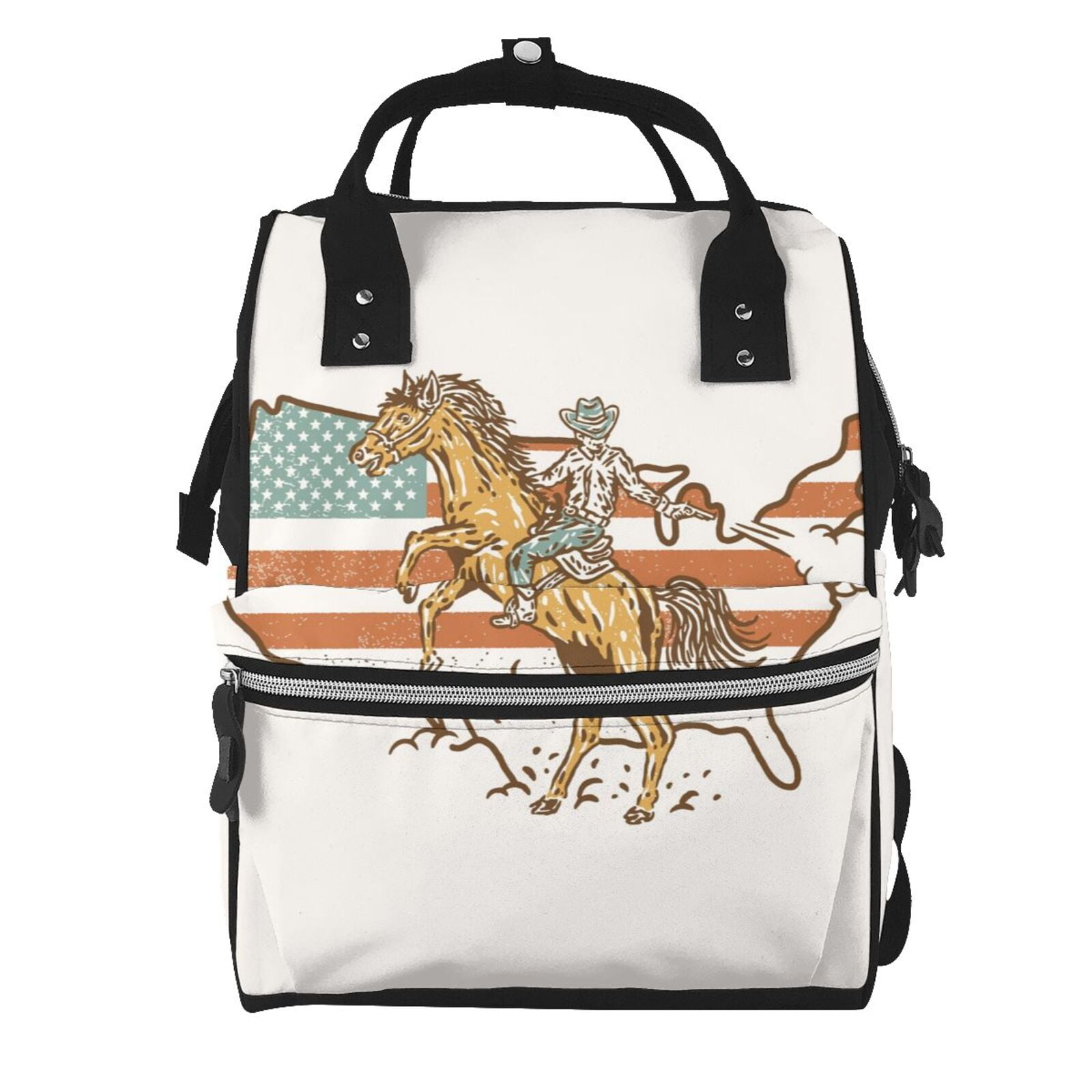 Gaeub Vintage Wild West Cowboy Print Mummy Diaper Bag Backpack,Durable ...