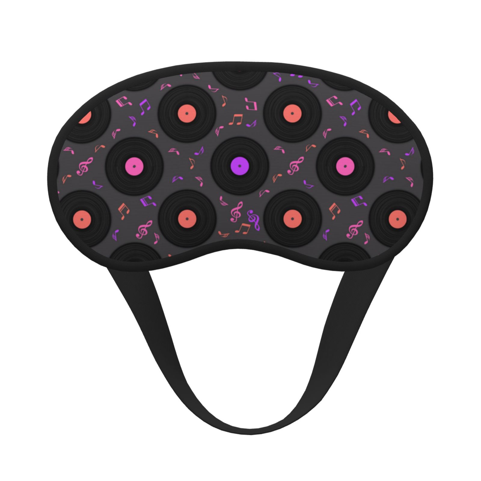 Gaeub Vinyl Records Musical Notes Printed Sleep Mask, Eye Masks for ...