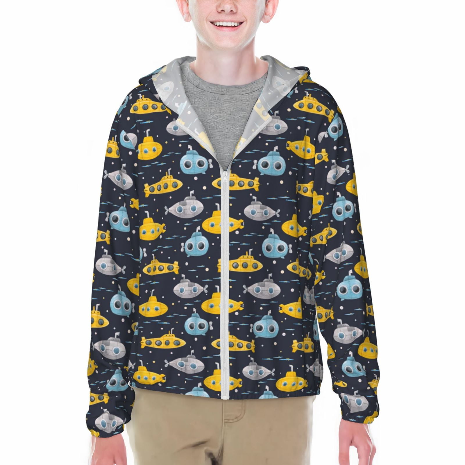 Gaeub Watercolor Bathyscaphe Printed Sun Protection Hoodie,Sun ...