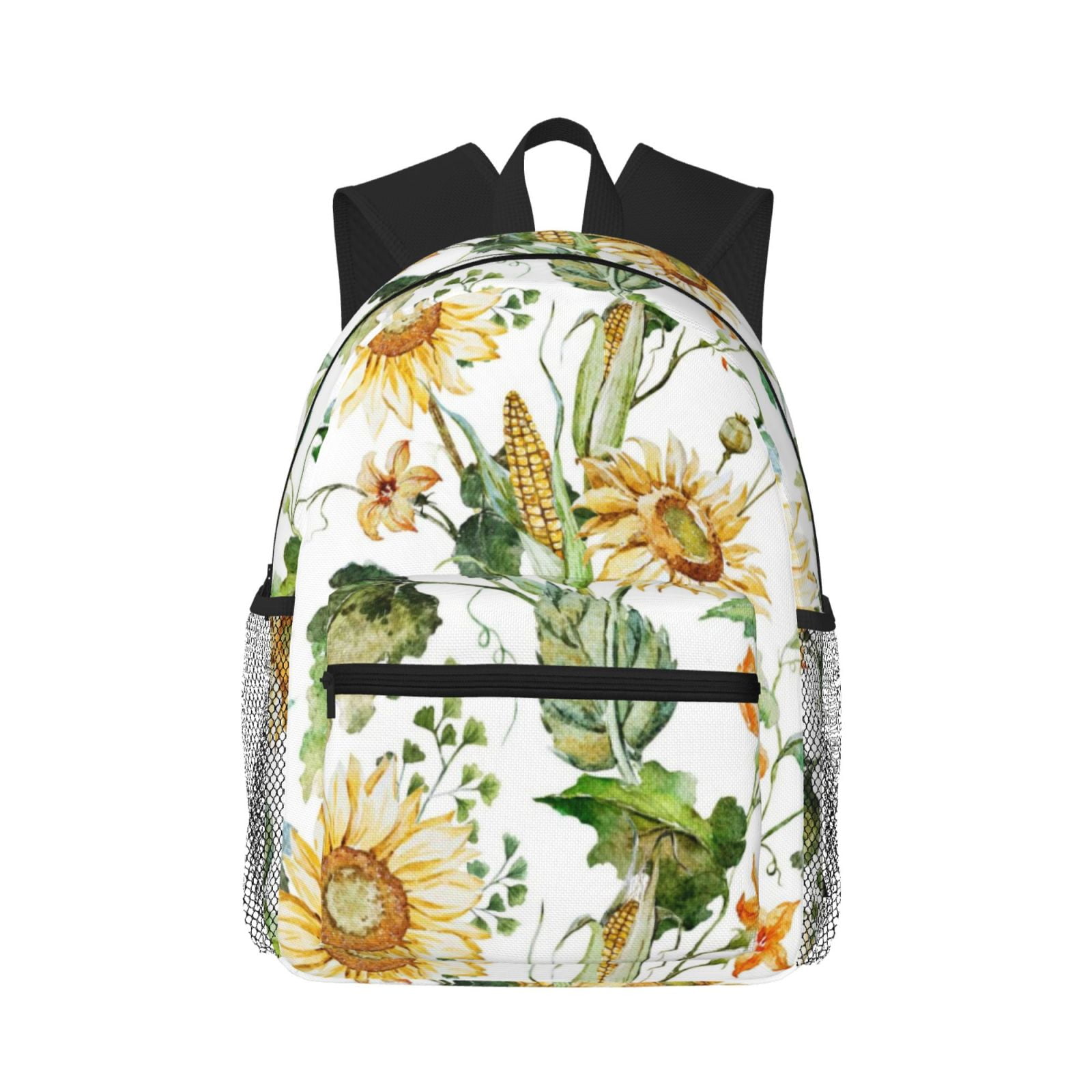 Gaeub Watercolor Bright Sunflowers School Backpack Waterproof Bookbag ...