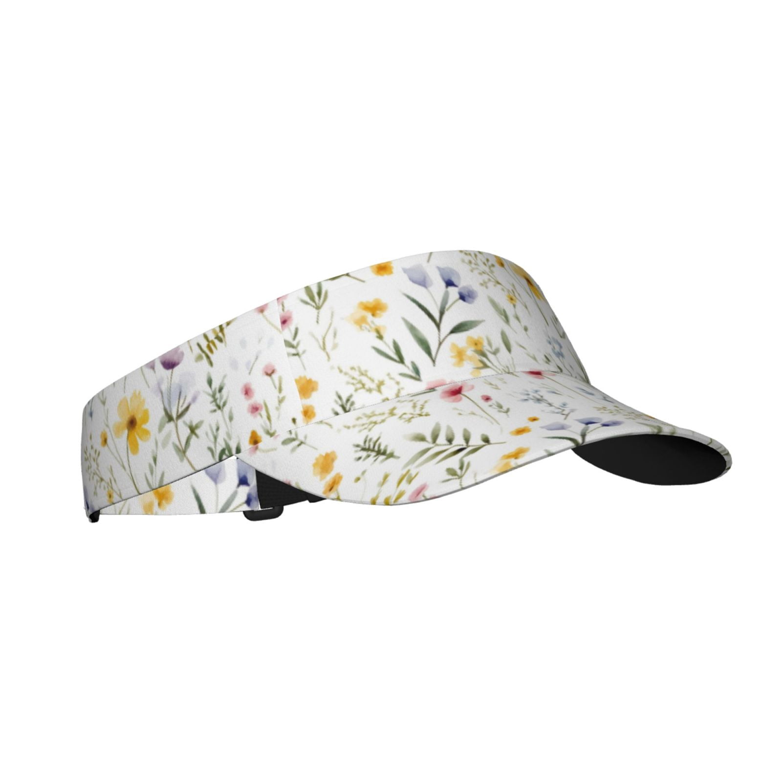 Gaeub Watercolor Floral A Printed Sport Sun Visor Hats ,Adjustable ...