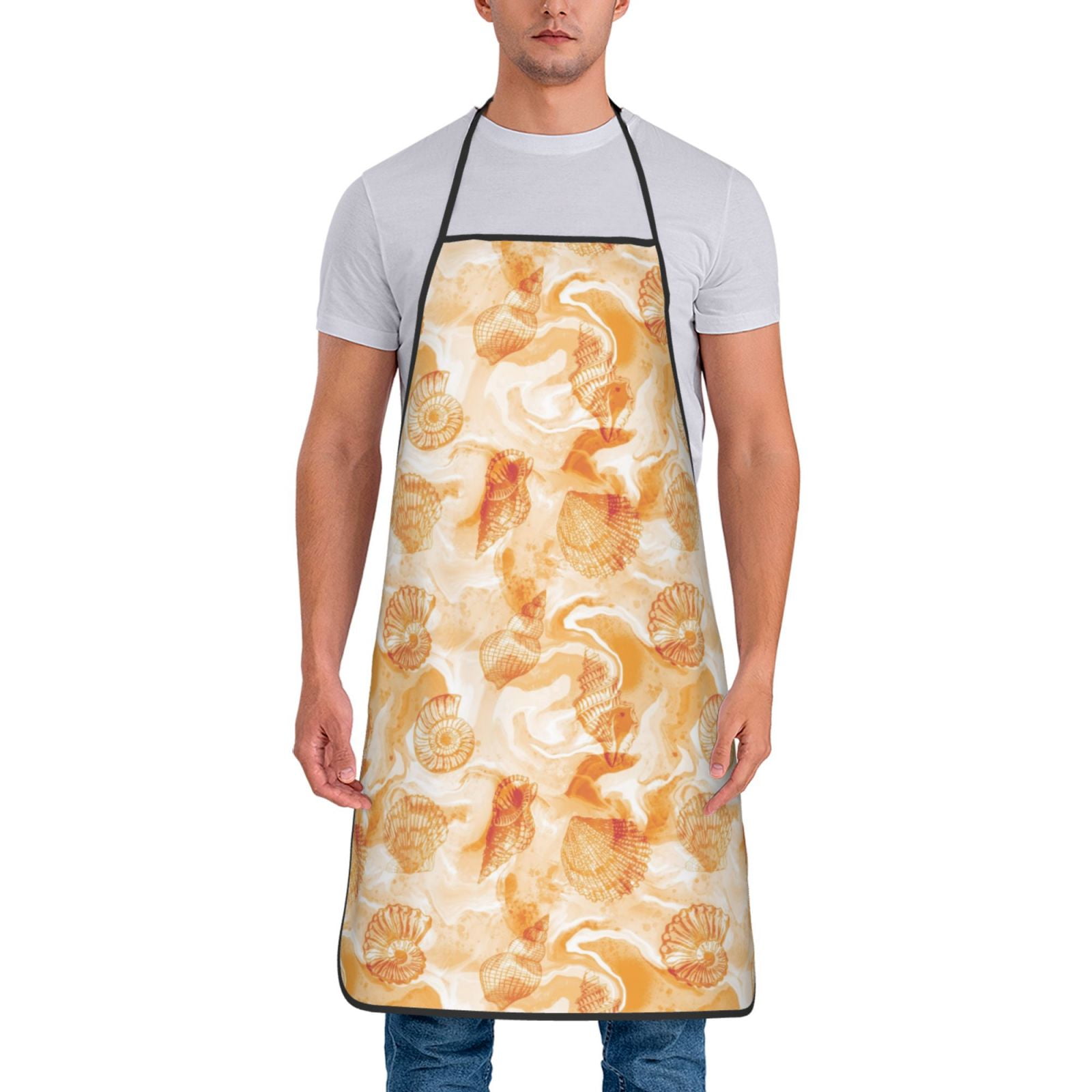 Gaeub Watercolor Sea Shells Print Apron for Men and Women,Waterproof ...