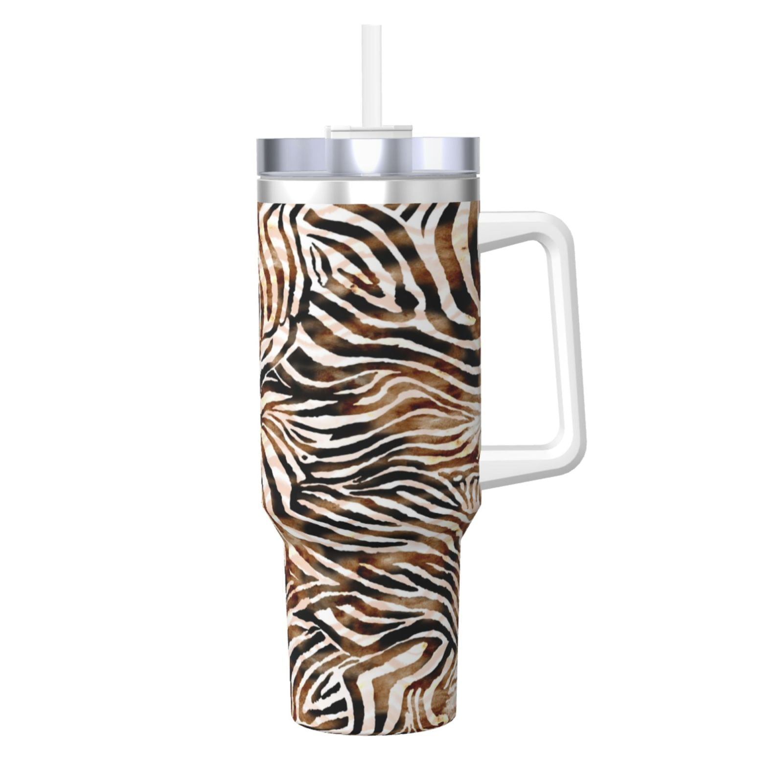 Gaeub Watercolor Zebra Print Stainless Steel Hot/Cold Coffee Cup,40oz ...