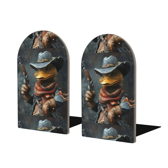 Gaeub Western Cowboy Duck Wood Bookends, Non-Slip Bookends, Heavy Duty ...