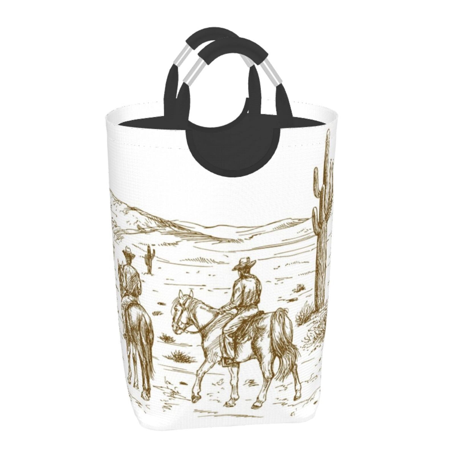 Gaeub Western Desert Cowboys Print 50L Large Laundry Hampers with ...