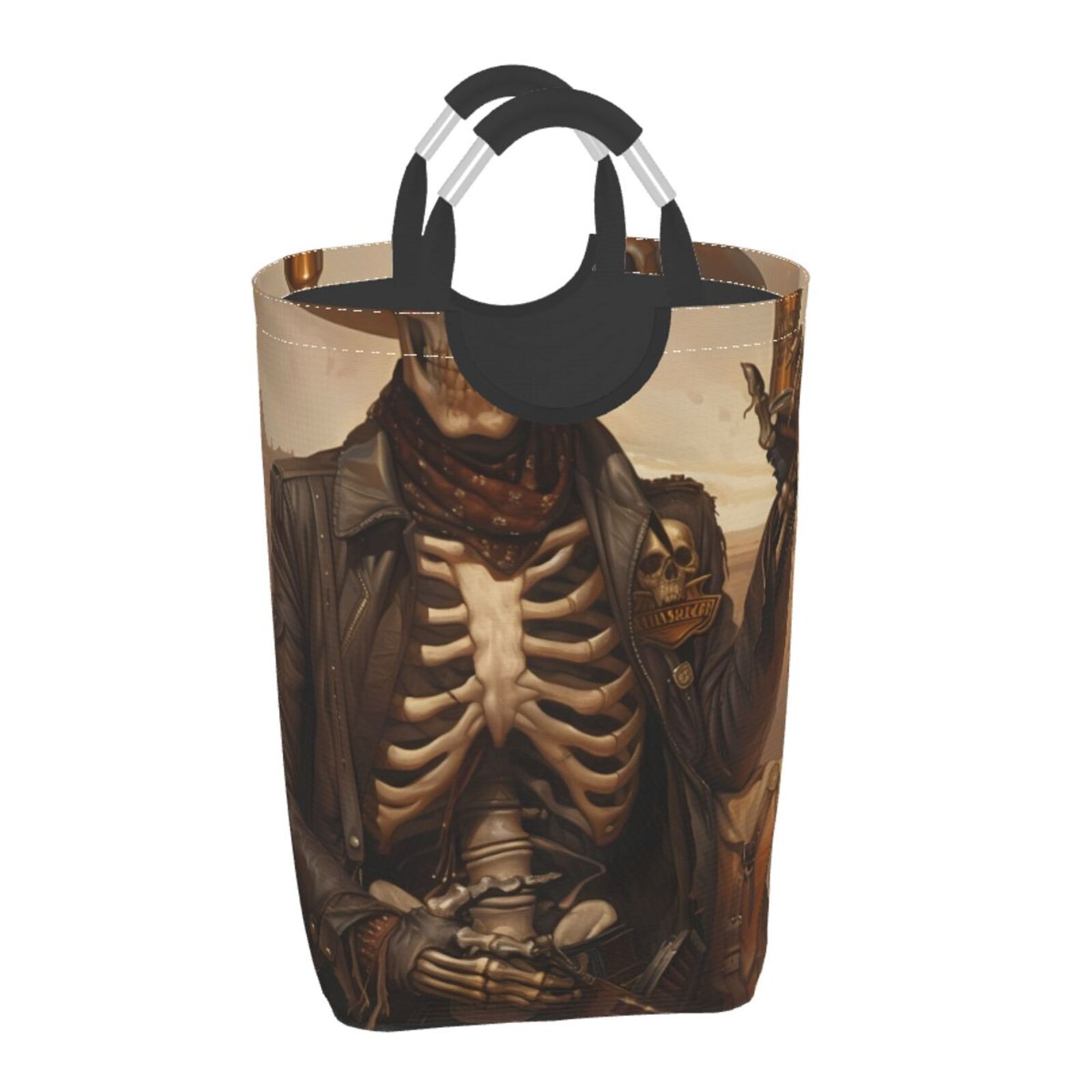 Gaeub Western Skull Cowboy Print 50L Large Laundry Hampers with Handles ...