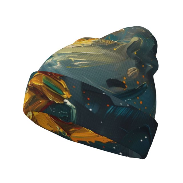 Gaeub Whimsical Starry Night Scene Print Unisex Knitted Hat,Warm Winter Beanie,Unisex Fashion ...