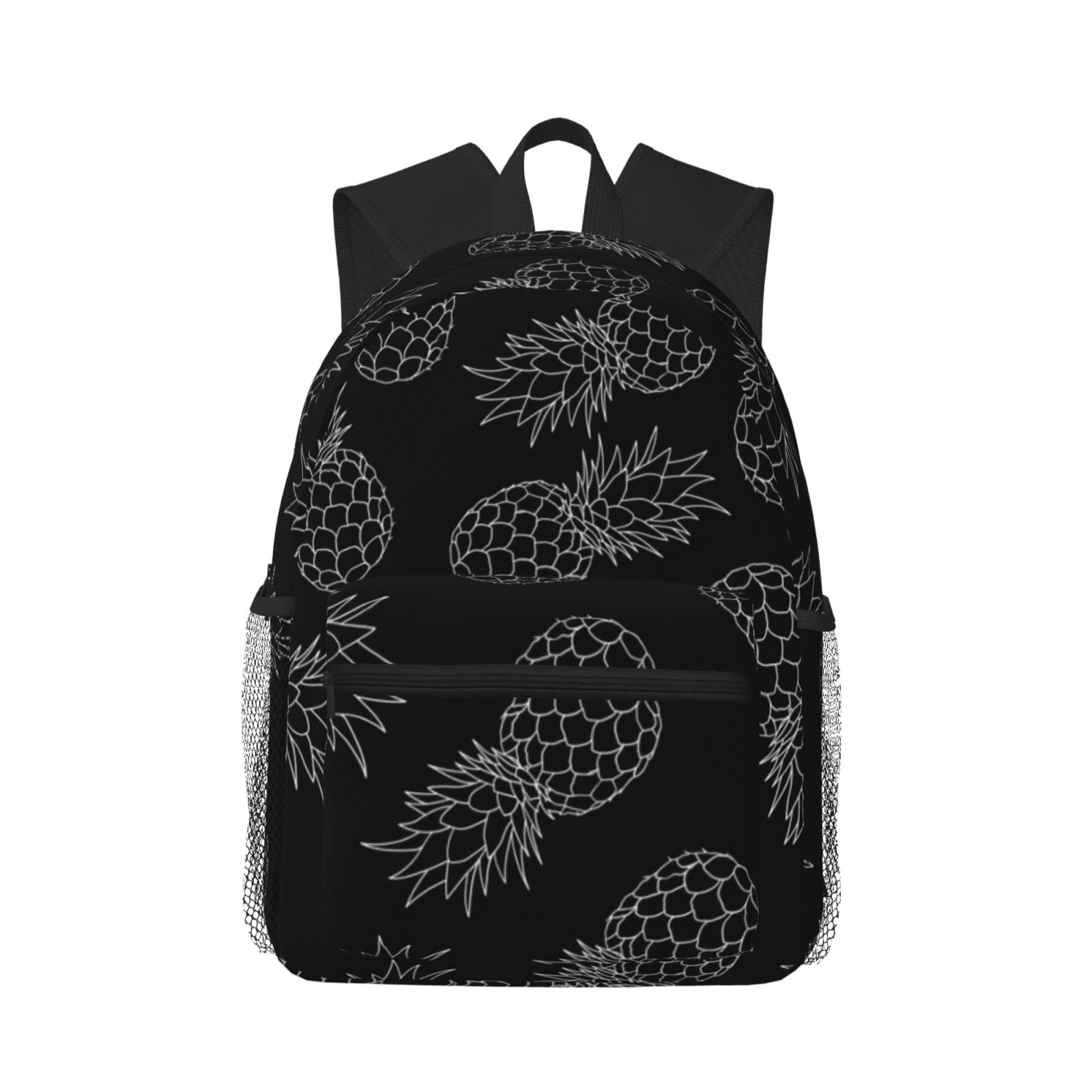 Gaeub White Pineapples School Backpack Waterproof Bookbag for Men Women ...