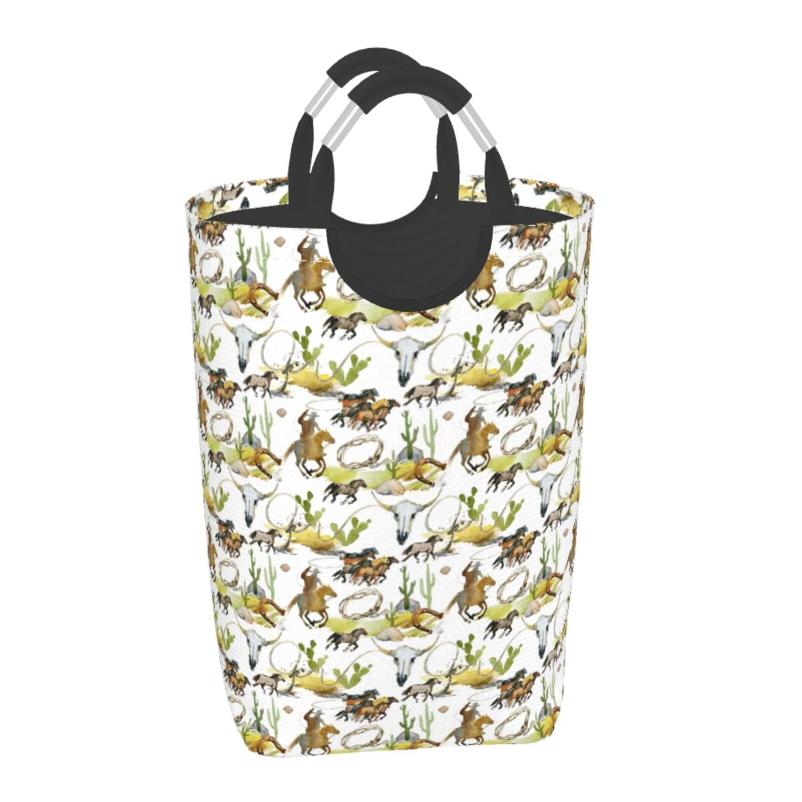 Gaeub Wild West Western Print 50L Large Laundry Hampers with Handles ...