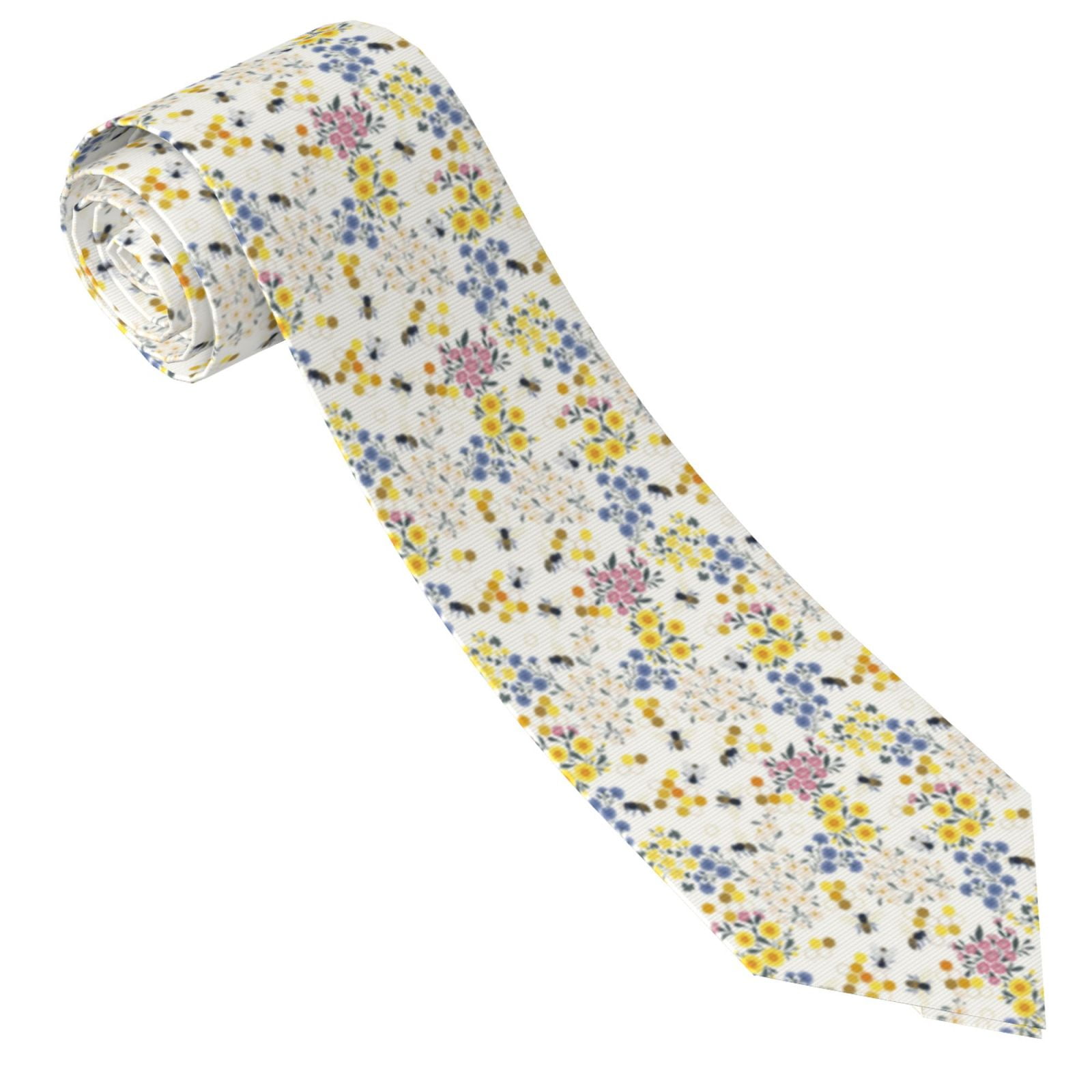 Gaeub Wildflower Honeybee Men's Classic Woven Jacquard Necktie Perfect ...