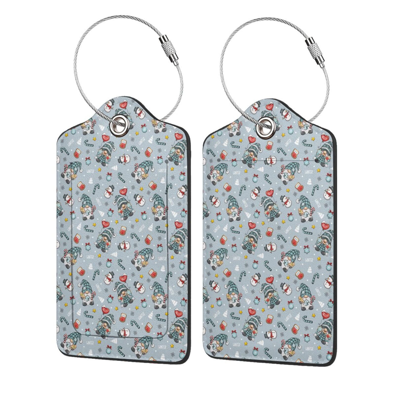 Gaeub Winter Gnome And Snowman Print Luggage Tag for Suitcase, Travel ...