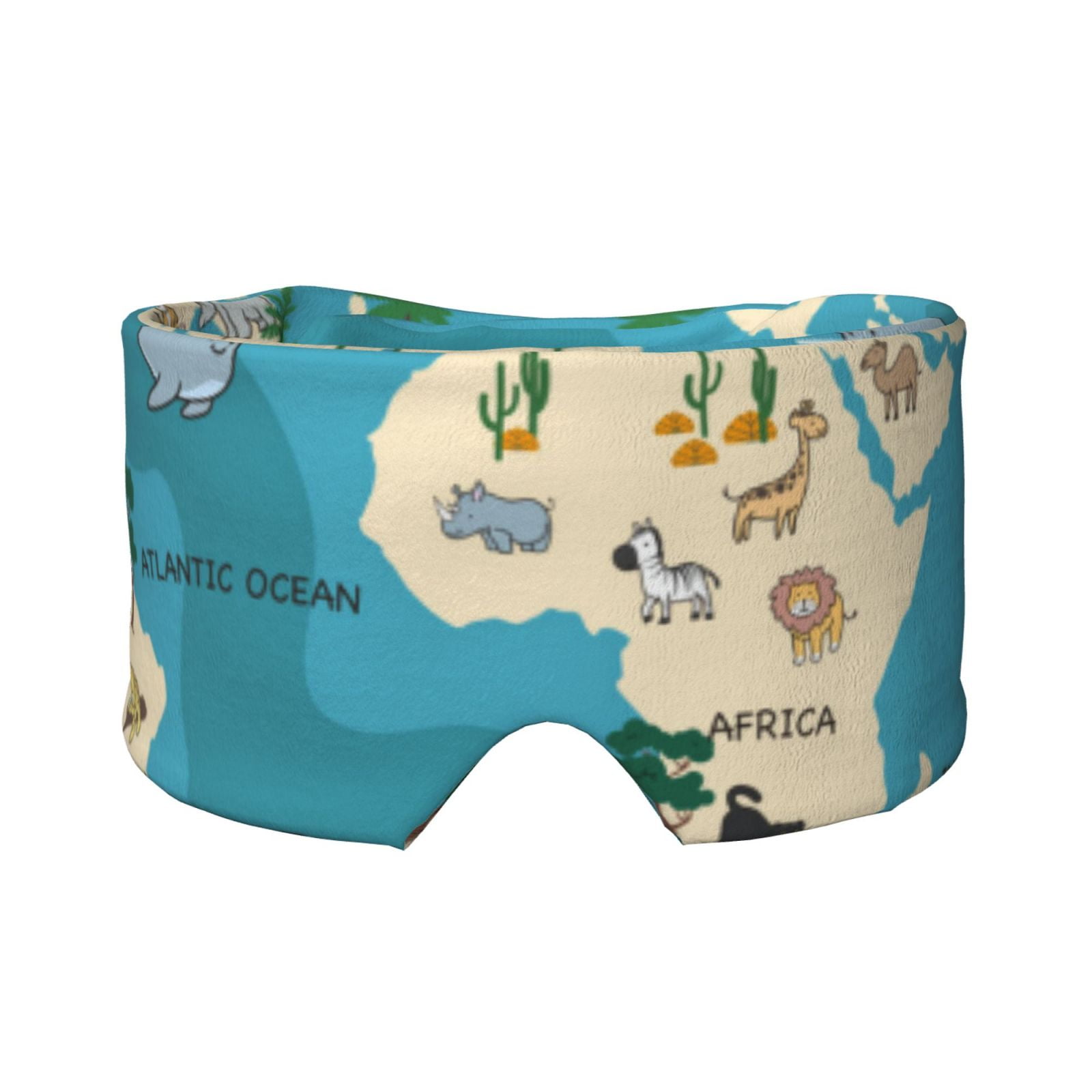 Gaeub World Map With Animal Printed Sleep Mask for Men Women,Eye Mask ...
