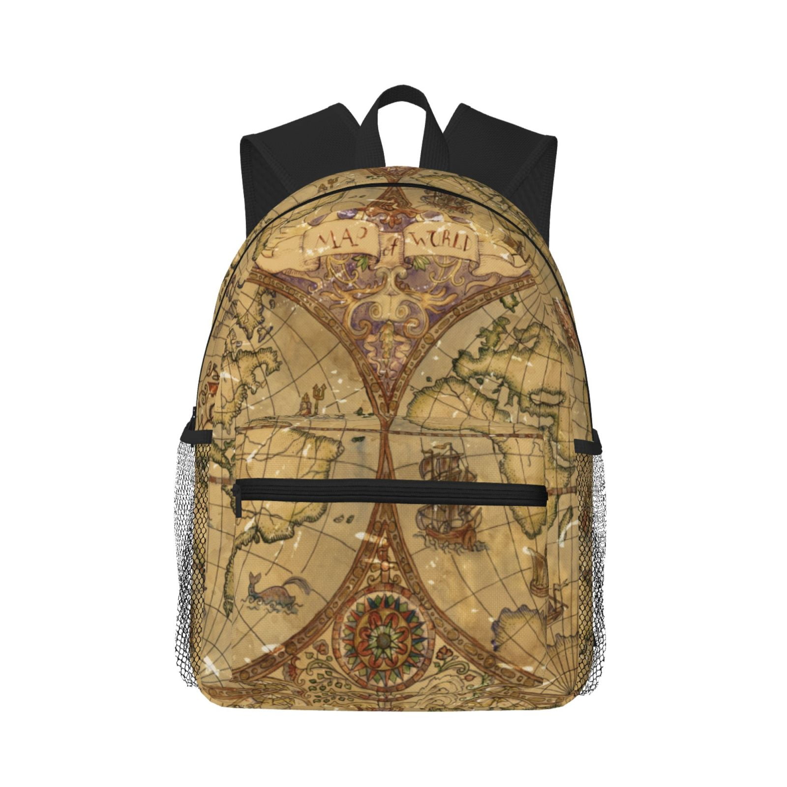 Gaeub World Map1 School Backpack Waterproof Bookbag for Men Women ...