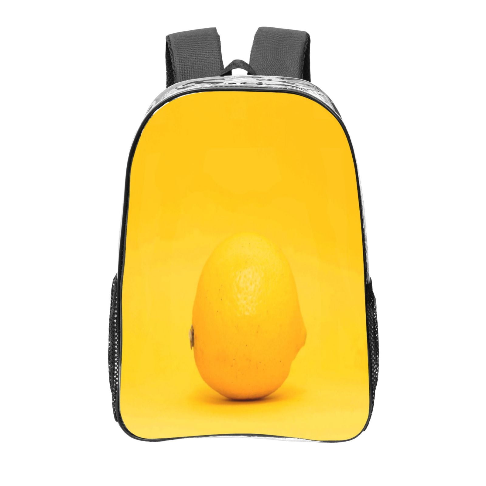 Gaeub Yellow Lemon Print Clear Backpack ,Clear Transparent Backpack ...