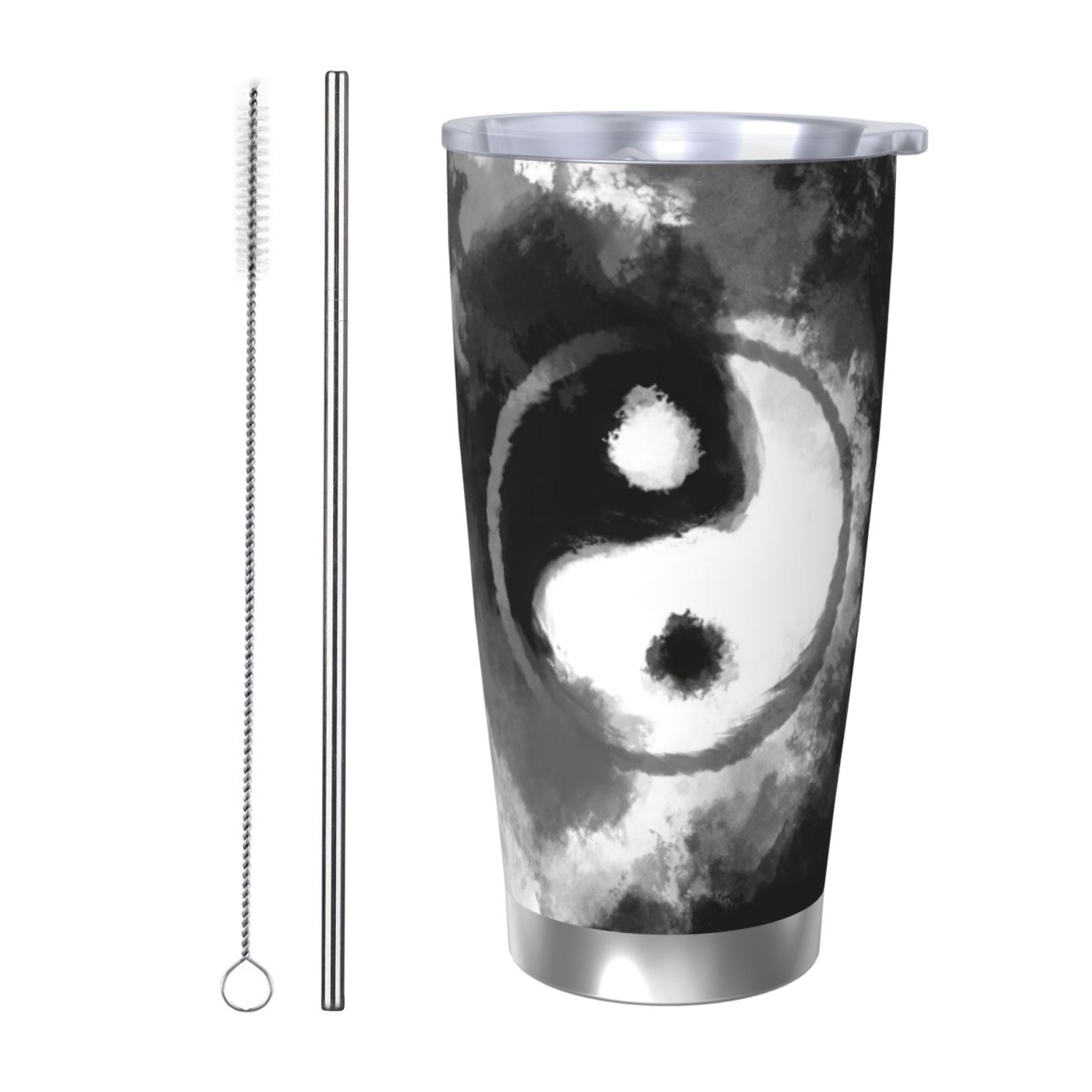 Gaeub Yin And Yang Print 20-Ounce Stainless Steel Car Cup,Tumblers Cups ...