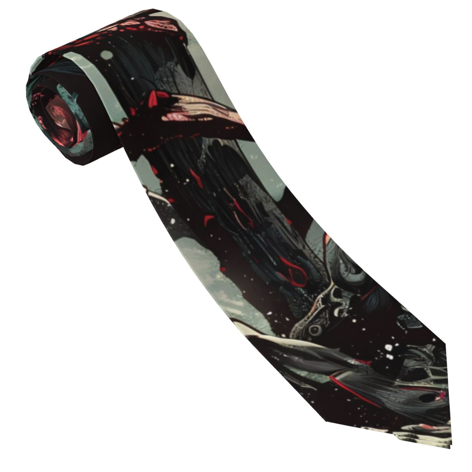 Gaeub Zombie Flower Apocalypse Men's Classic Woven Jacquard Necktie ...