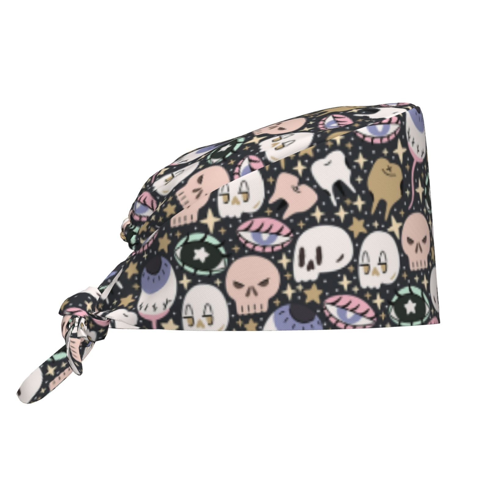 Gaeub cartoon cute Skull star Print Cleaning Working Cap,Unisex Scrub ...