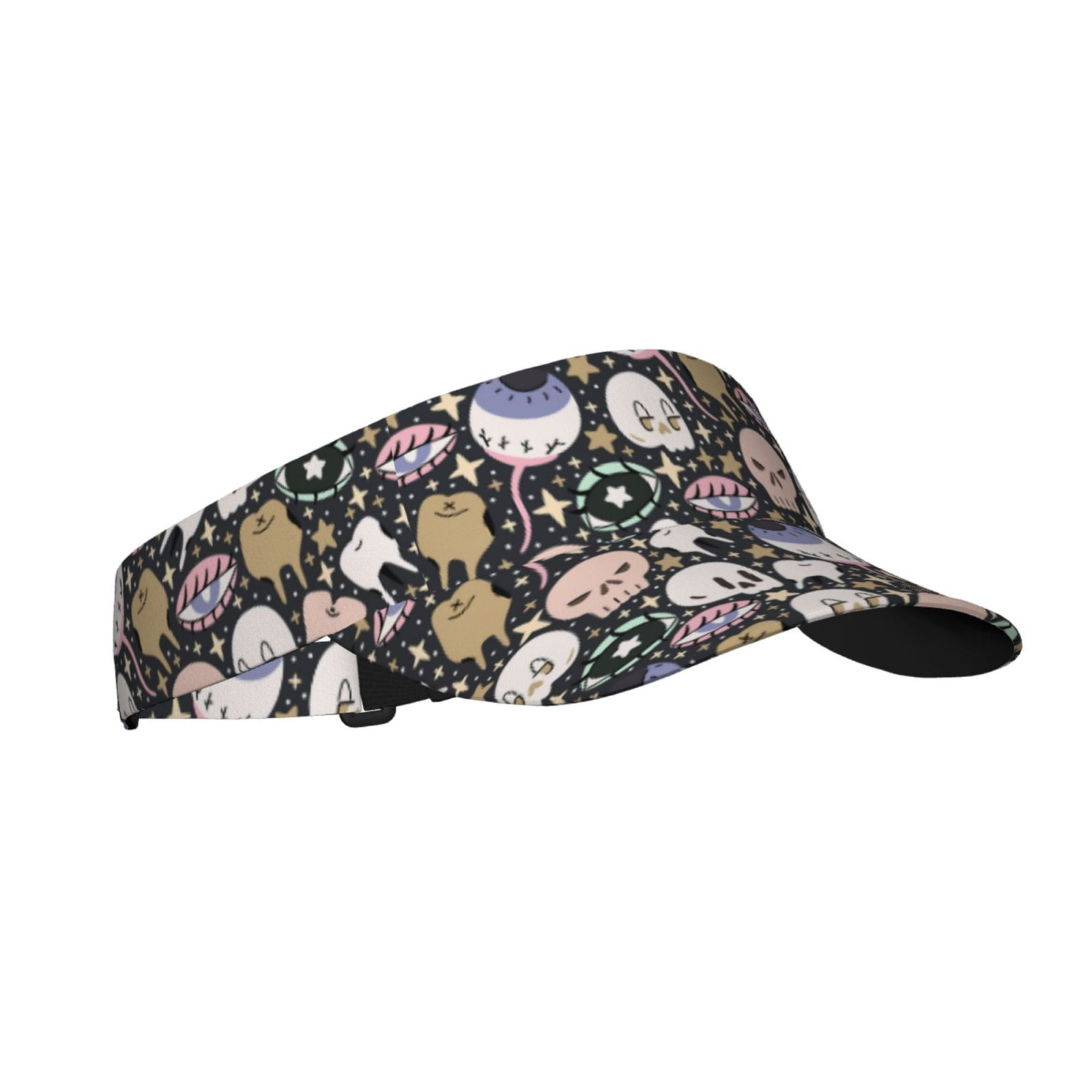 Gaeub cartoon cute Skull star Printed Sport Sun Visor Hats ,Adjustable ...