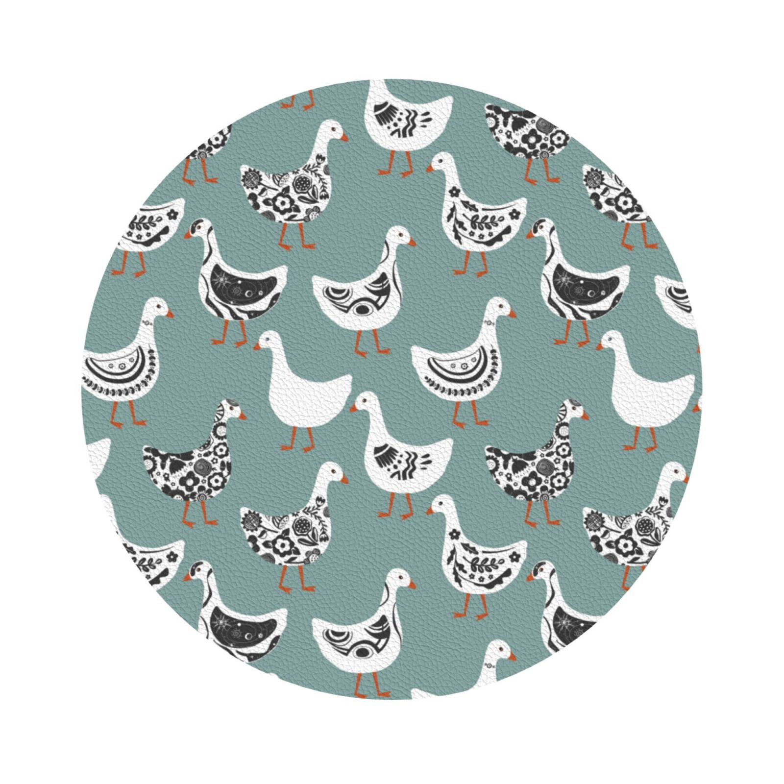 Gaeub cartoon geese Print 6 Pcs Leather Coasters for Drinks ,Drink ...