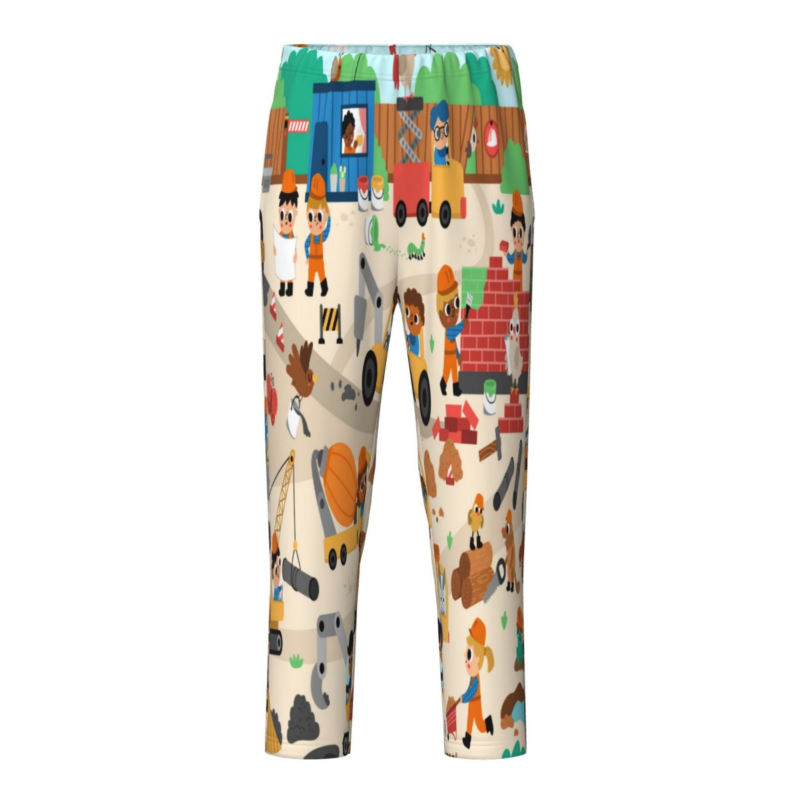 Gaeub construction road work landscape Print Boys Girls Pajama Pants ...