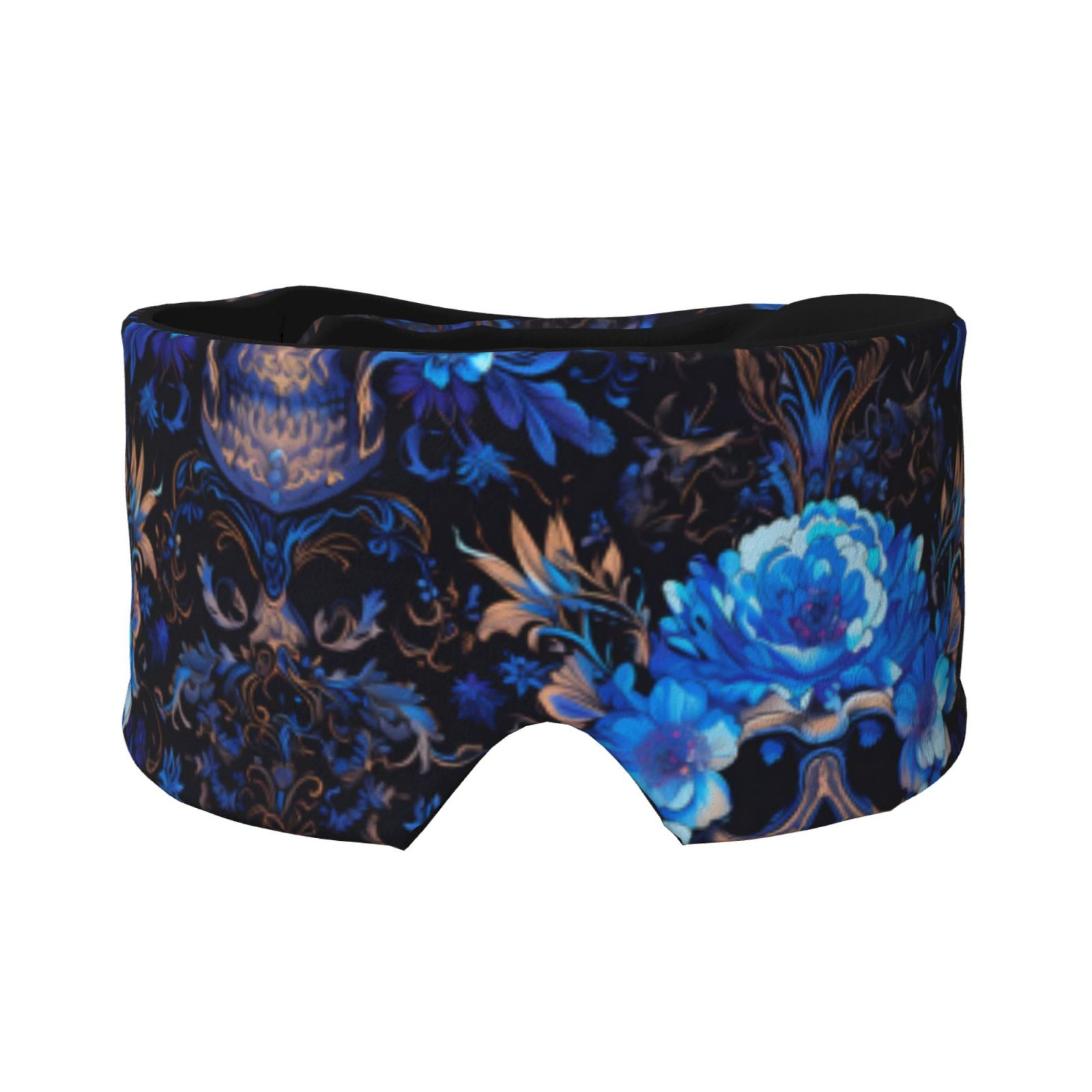 Gaeub cool blue flower Skull Printed Sleep Mask for Men Women,Eye Mask ...