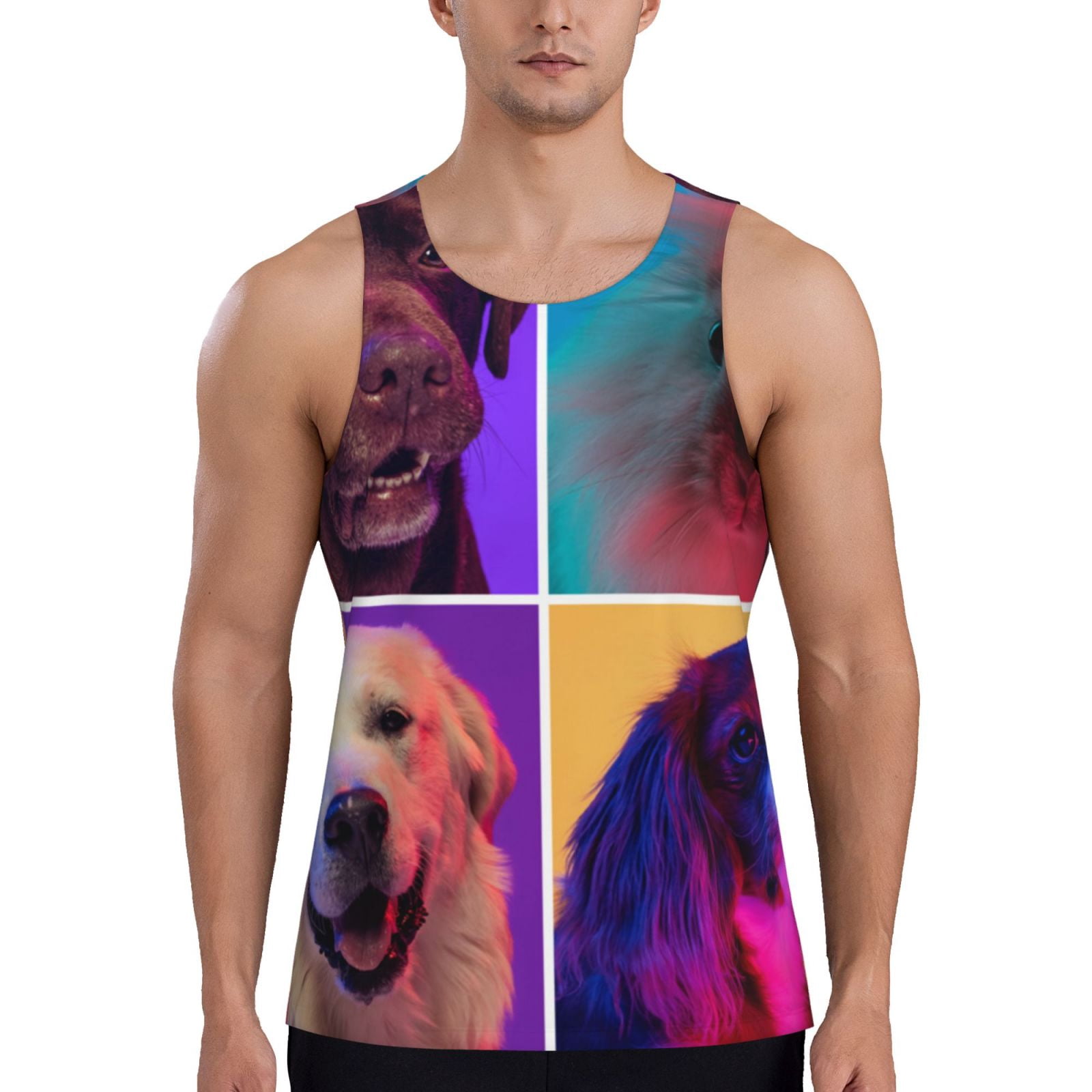 Gaeub cute dogs of different breeds Print Men's Workout Tank Top ...