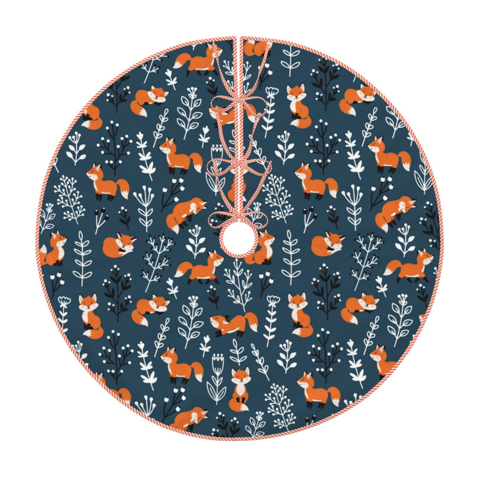 Gaeub cute fall fox Print Christmas Tree Skirt,Christmas Decorations ...