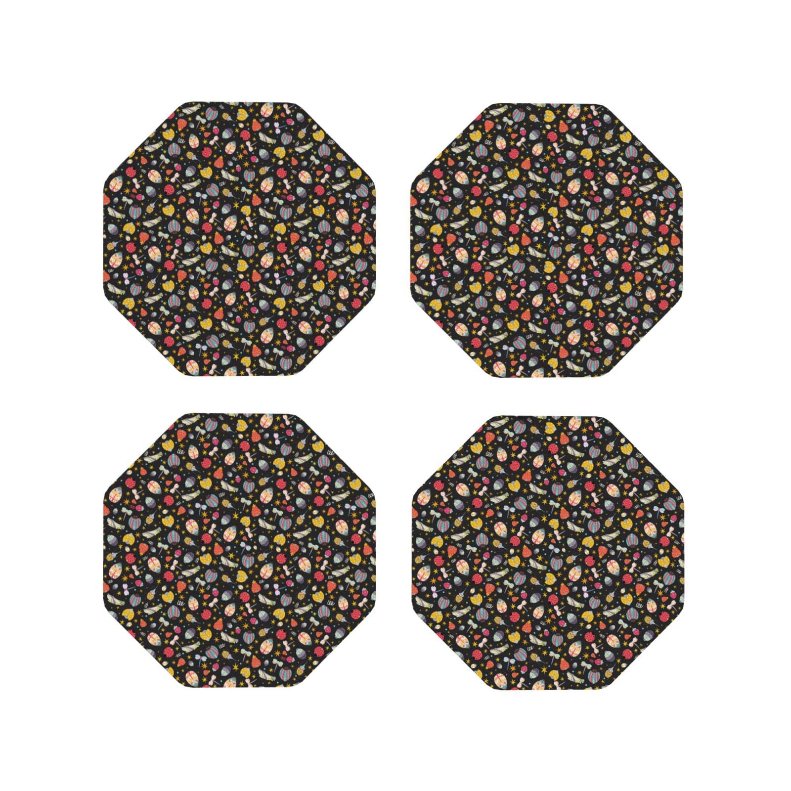 Gaeub cute insects Print 4 Pcs Leather Coasters for Drinks ,Drink ...