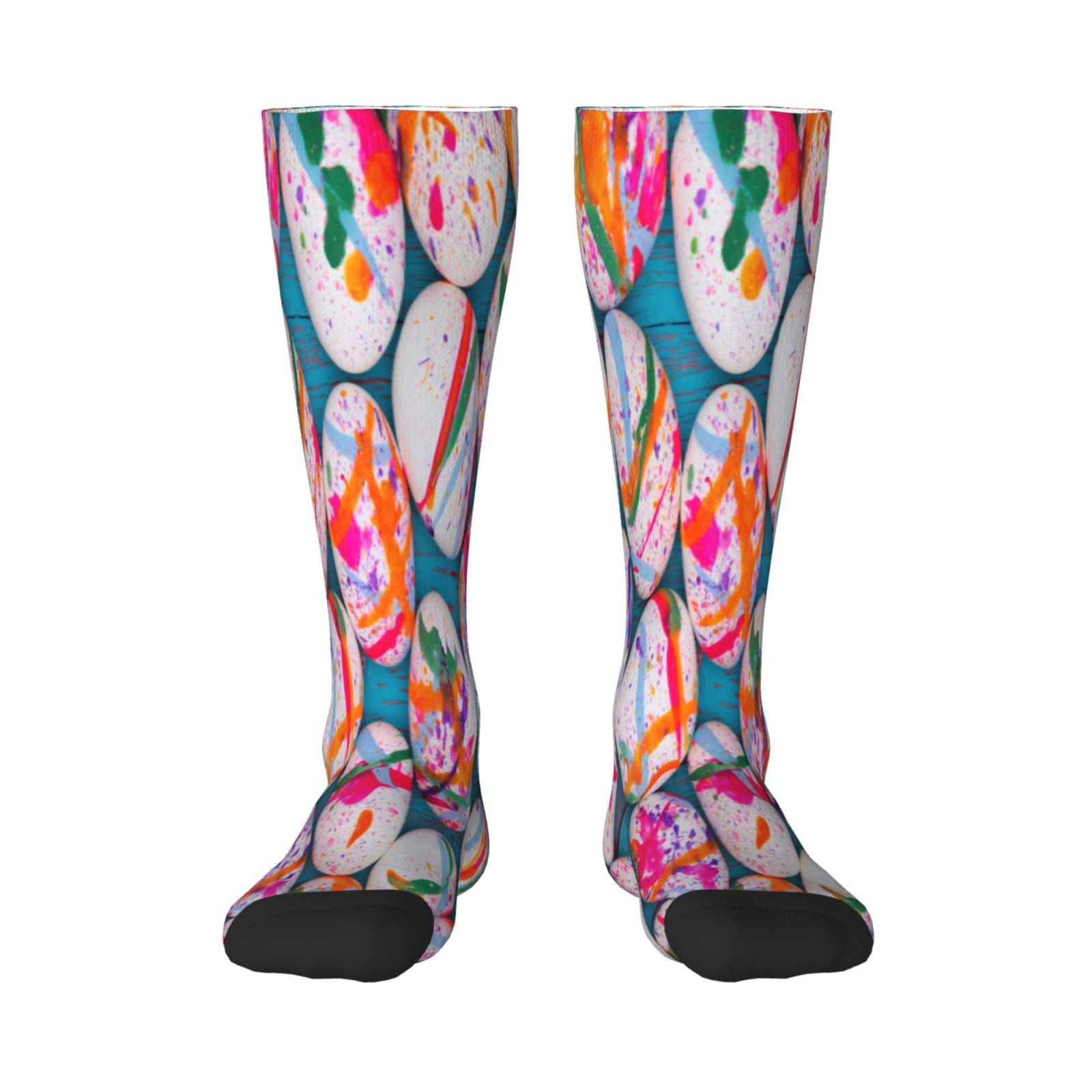 Gaeub eggs Printed Design Socks Stretchy High Tube Socks for Men Women ...