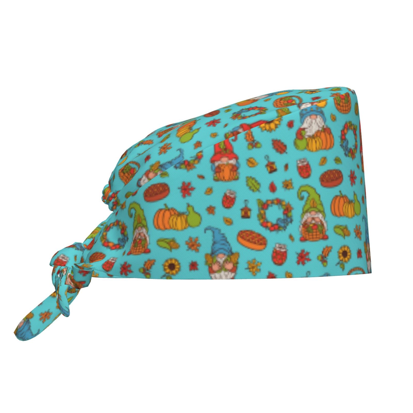 Gaeub fall cute gnome Pumpkin Print Cleaning Working Cap,Unisex Scrub ...