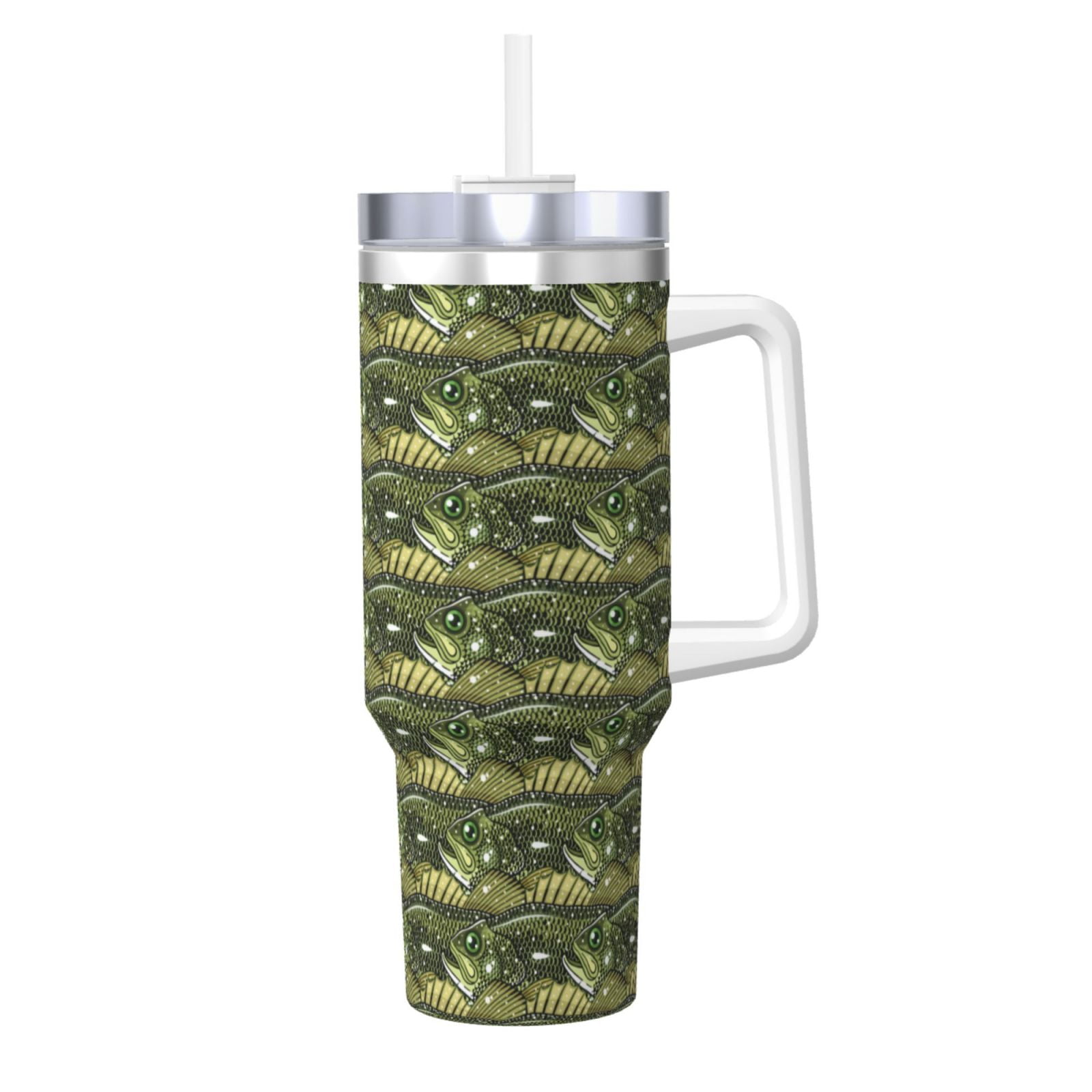 Gaeub largemouth bass Print Stainless Steel Hot/Cold Coffee Cup,40oz ...