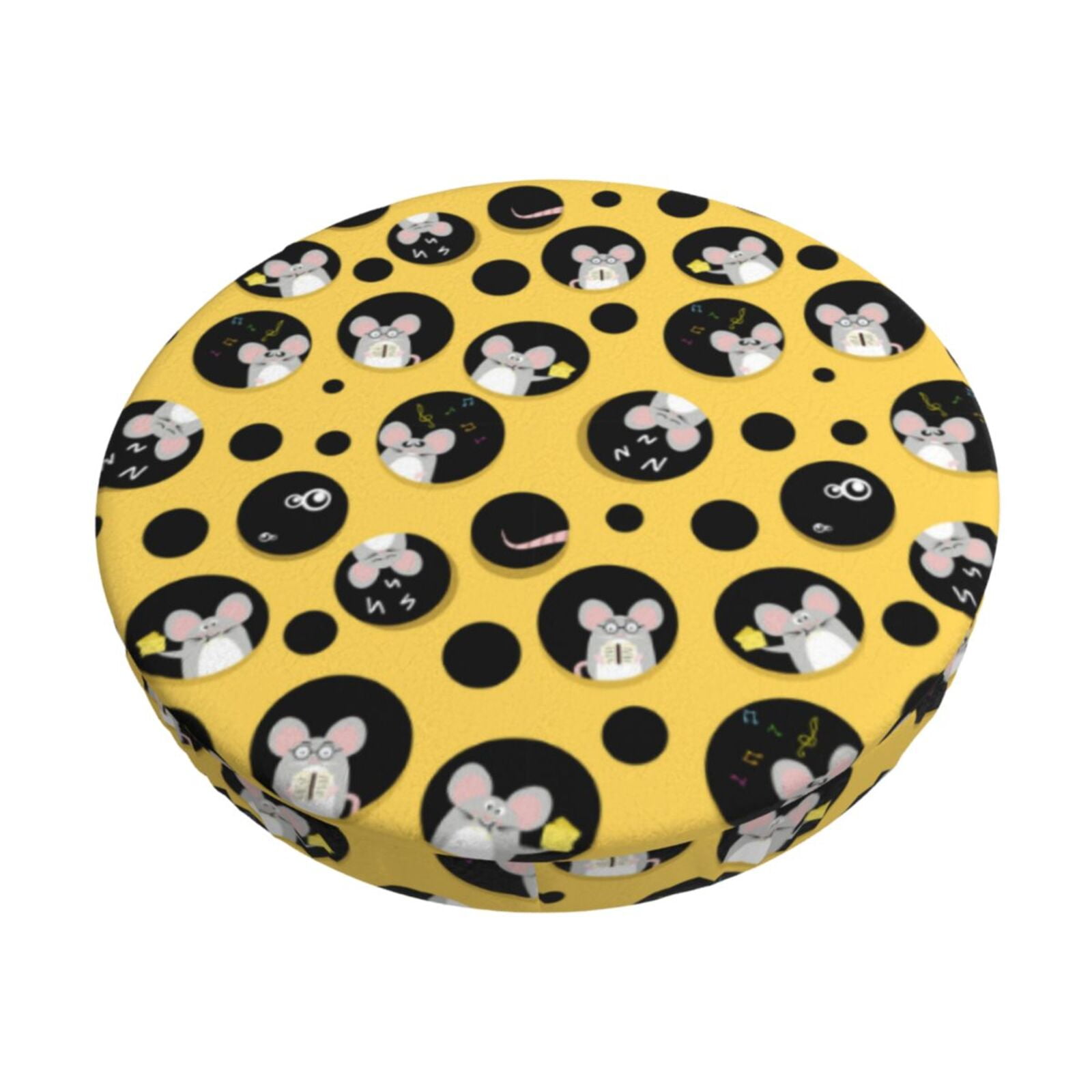Gaeub mouse live in cheese home Print Round Bar Chair Cushion Cover ...