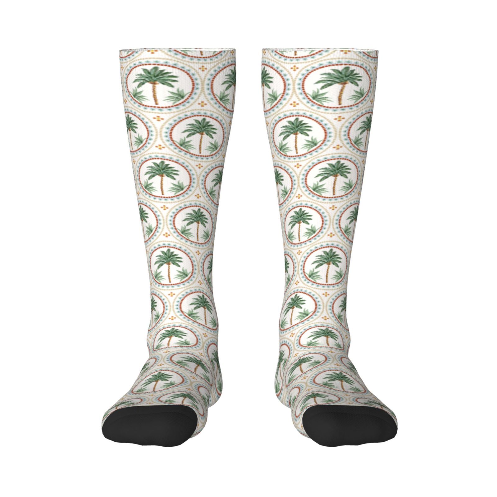 Gaeub palm trees Printed Design Socks Stretchy High Tube Socks for Men ...