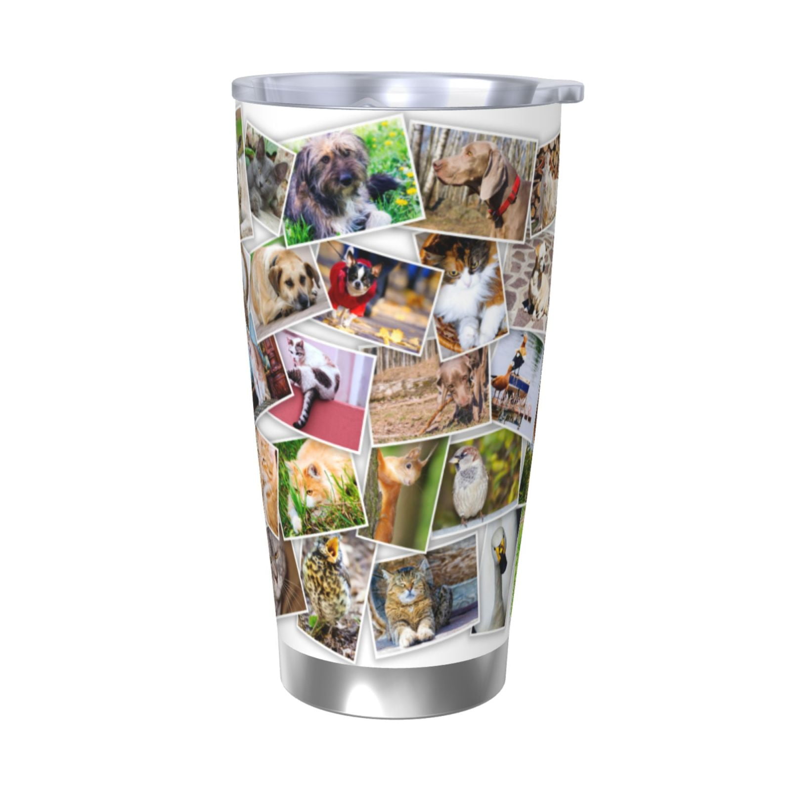 Gaeub pets and birds Collage Print 20-Ounce Stainless Steel Car Cup ...