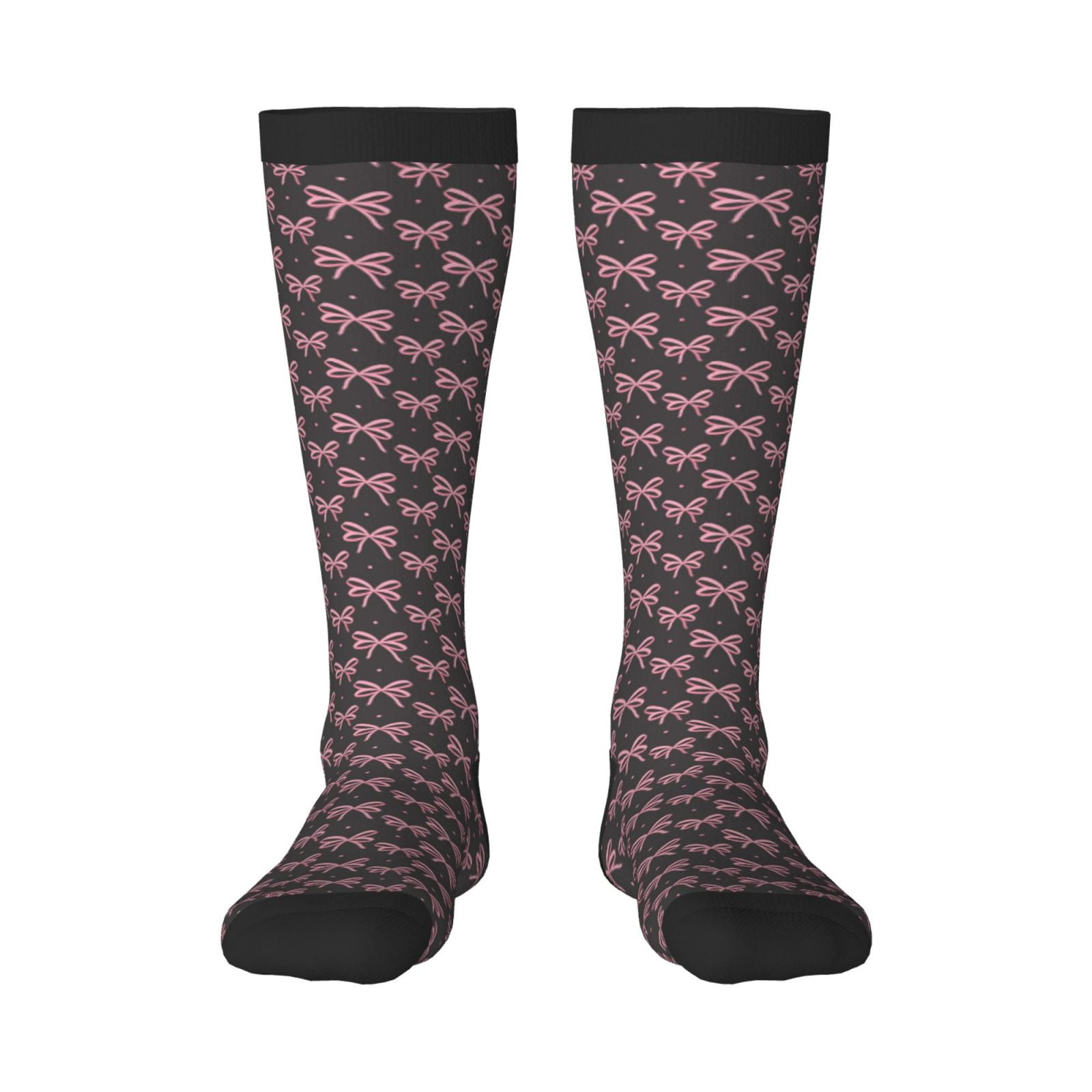 Gaeub pink bow Printed Design Socks Stretchy High Tube Socks for Men ...