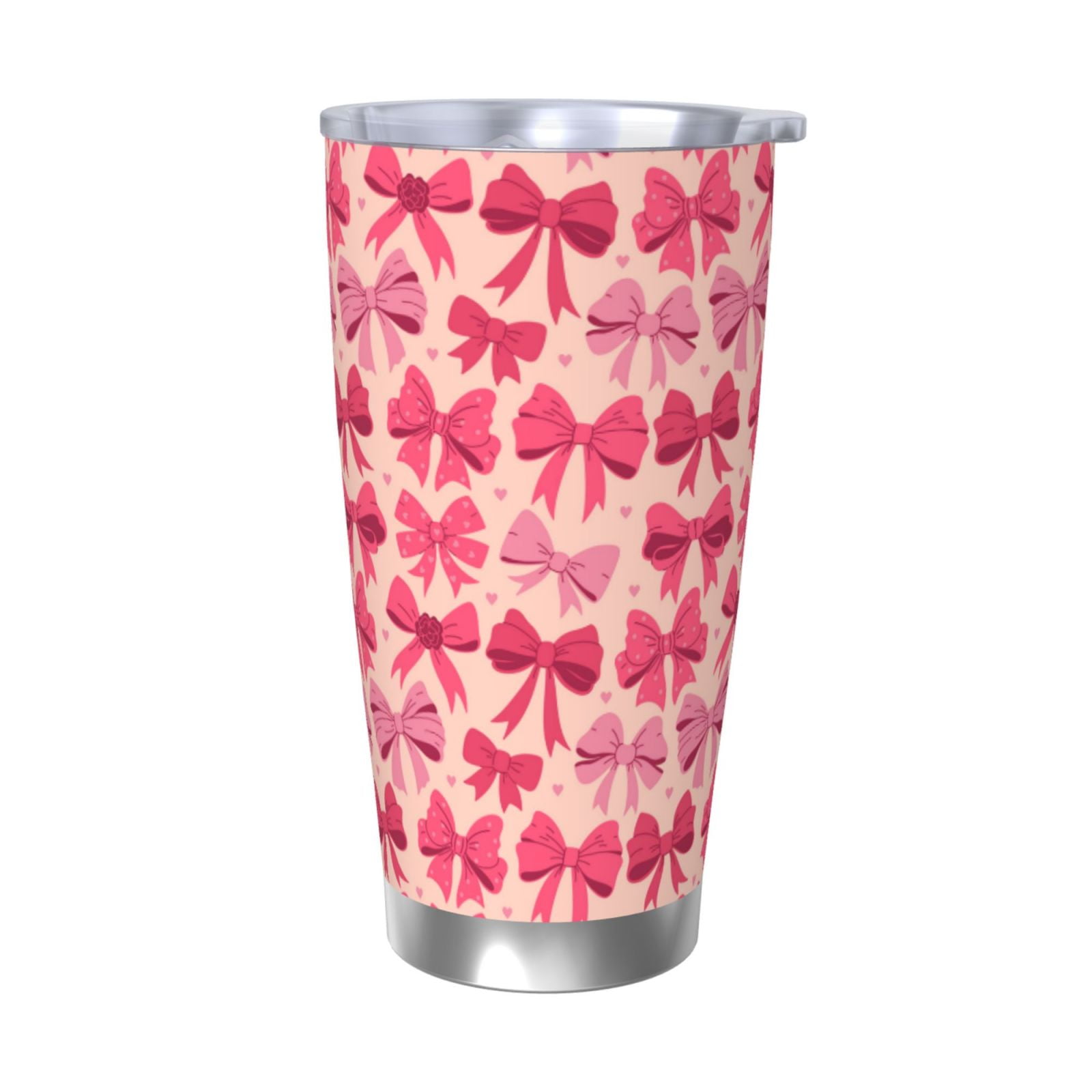 Gaeub pink ribbon bows Print 20-Ounce Stainless Steel Car Cup,Tumblers ...