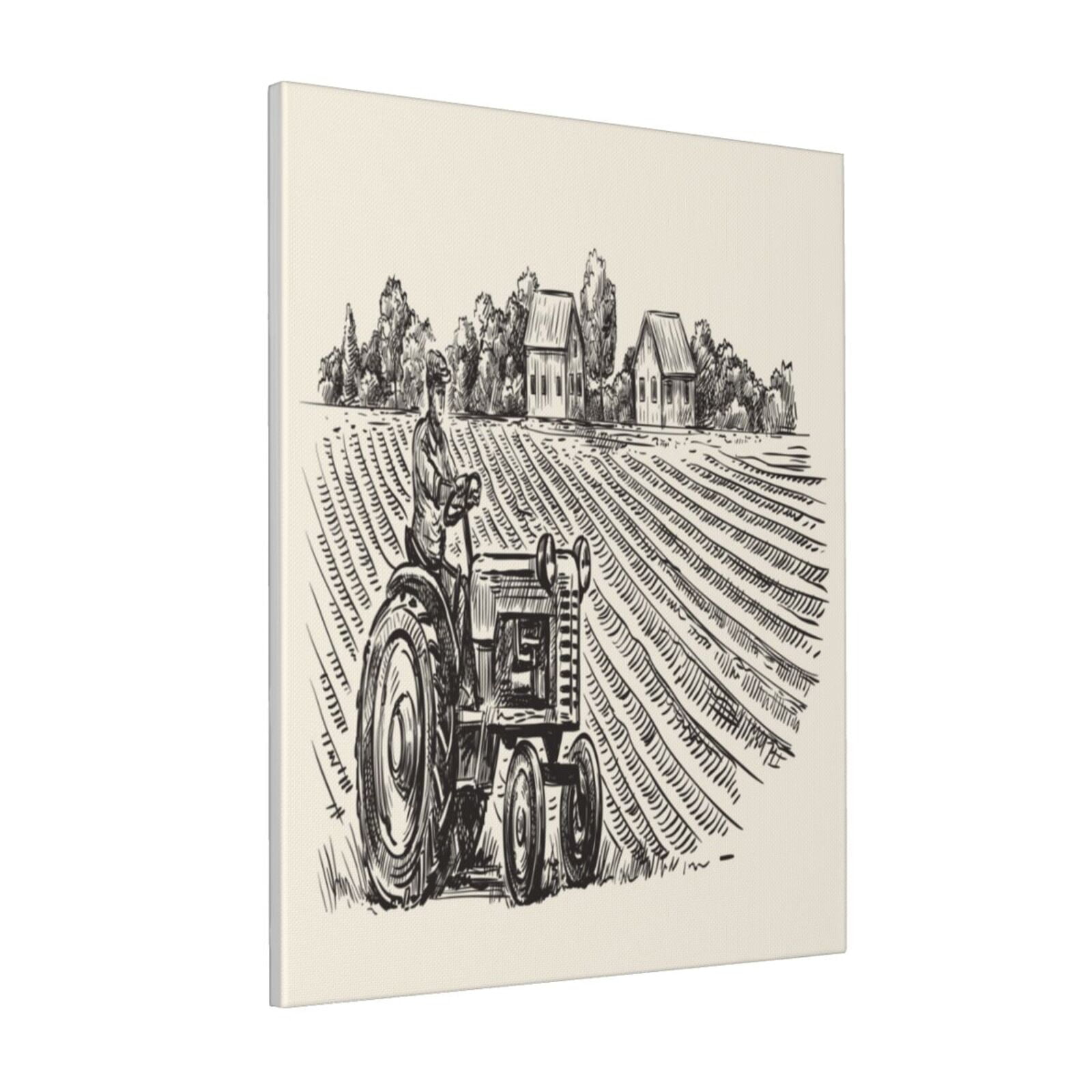 Gaeub retro tractor Print Modern Canvas Wall Art Prints,Artwork ...