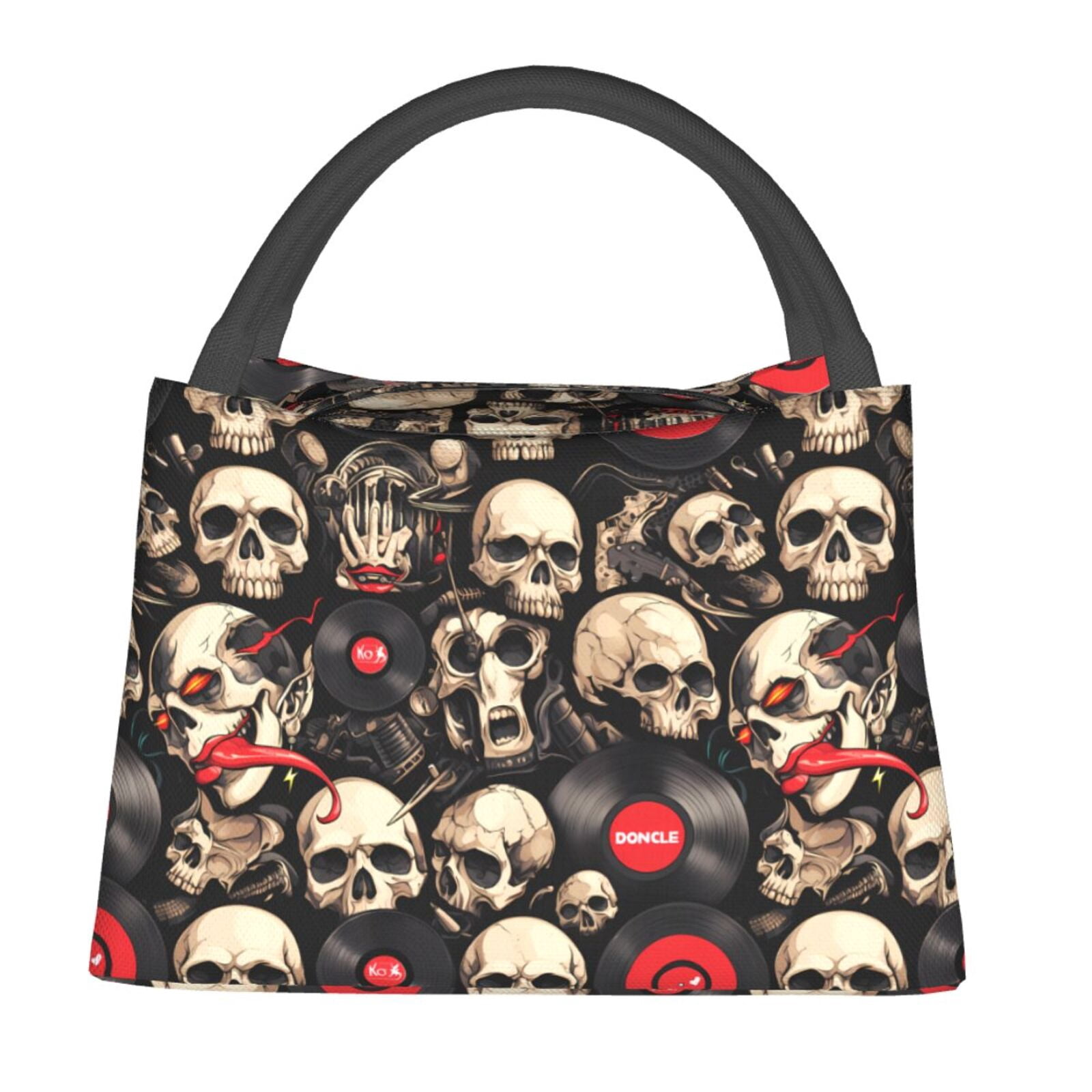 Gaeub rock record Skull Collapsible Cooler Bag Insulated,Leakproof Food ...