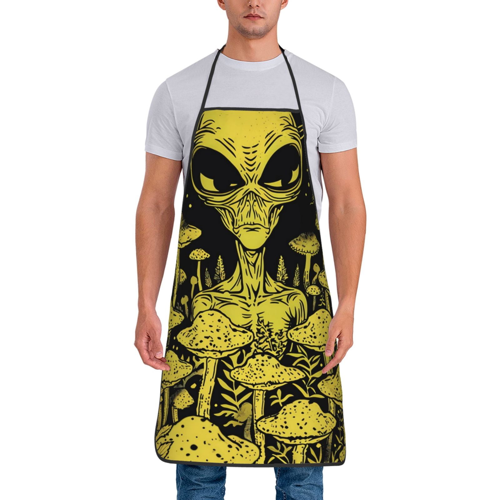 Gaeub saucerman Mushroom Forest Print Apron for Men and Women ...